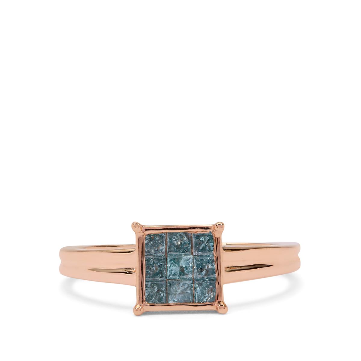 Ice Blue Diamond Ring in 9K Rose Gold 0.50ct | Gemporia
