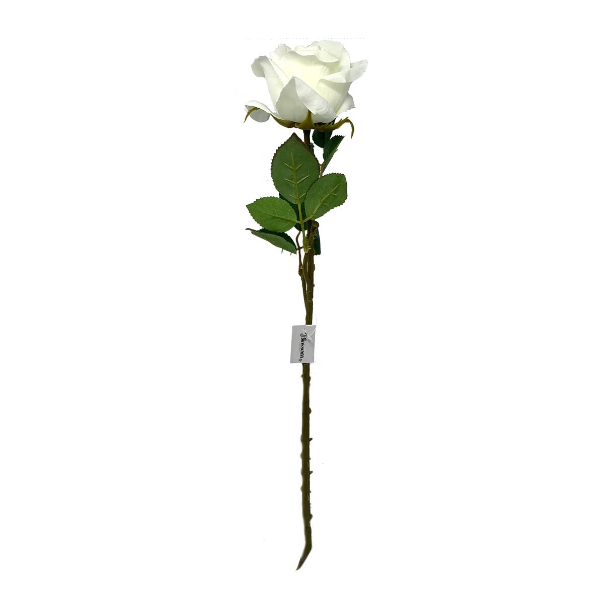 Single White Rose Stem | Gemporia