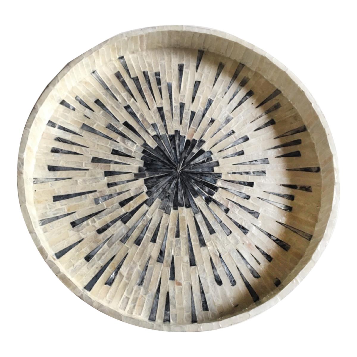 Gem Auras Mother Of Pearl Inlay Round Tray | Gemporia