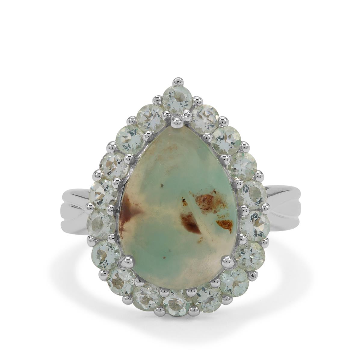Aquaprase™ Ring with Aquaiba™ Beryl in Sterling Silver 5.85cts | Gemporia