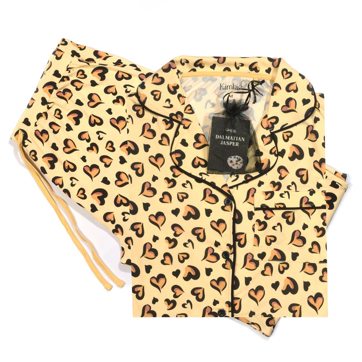 Kimbie Heart Modal Pyjamas with Dalmatian Jasper Sleep Well Pack | Gemporia