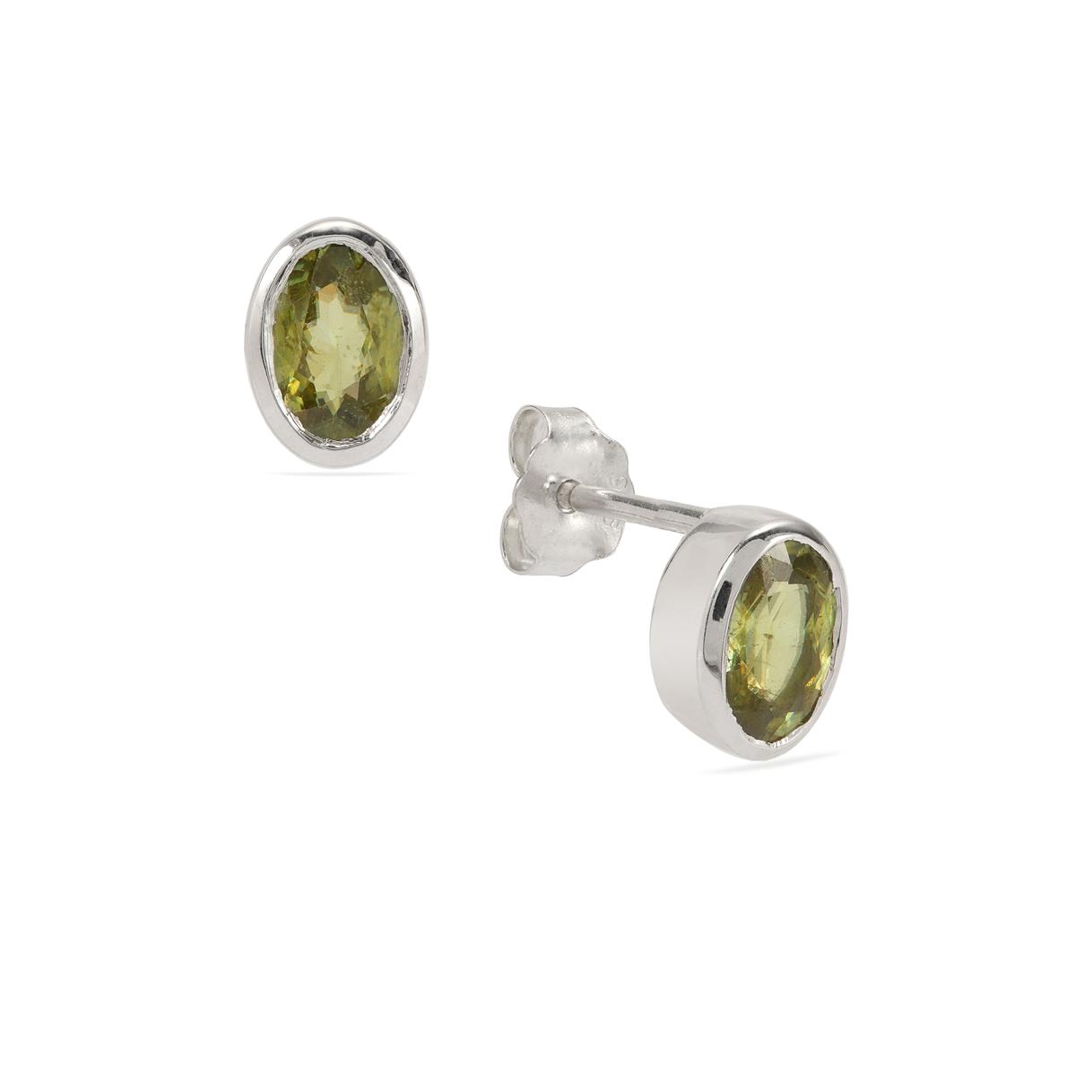 Ambilobe Sphene Earrings in Sterling Silver 1.25cts | Gemporia