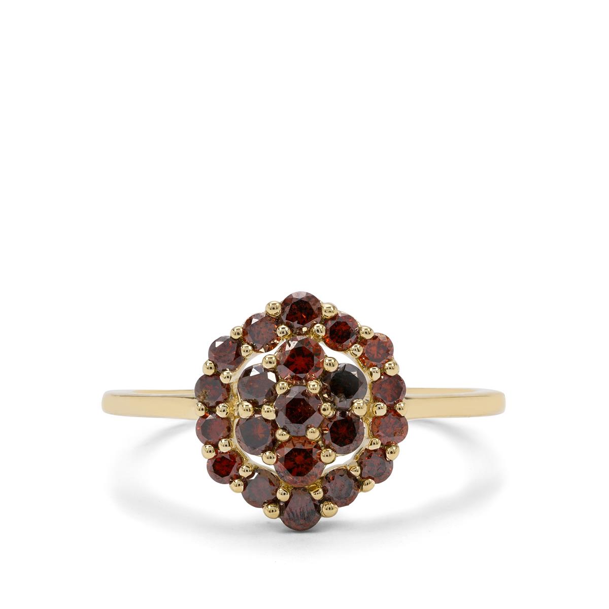 Red Diamond Ring in 9K Gold 0.83ct | Gemporia
