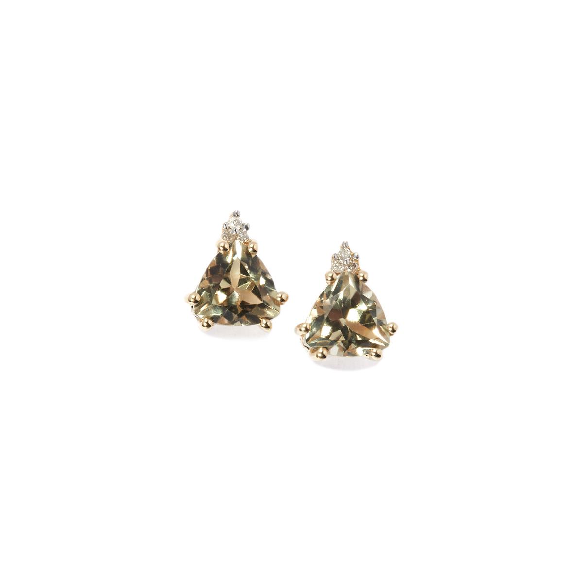 Csarite® Earrings with Diamond in 9K Gold 1.75cts | Gemporia