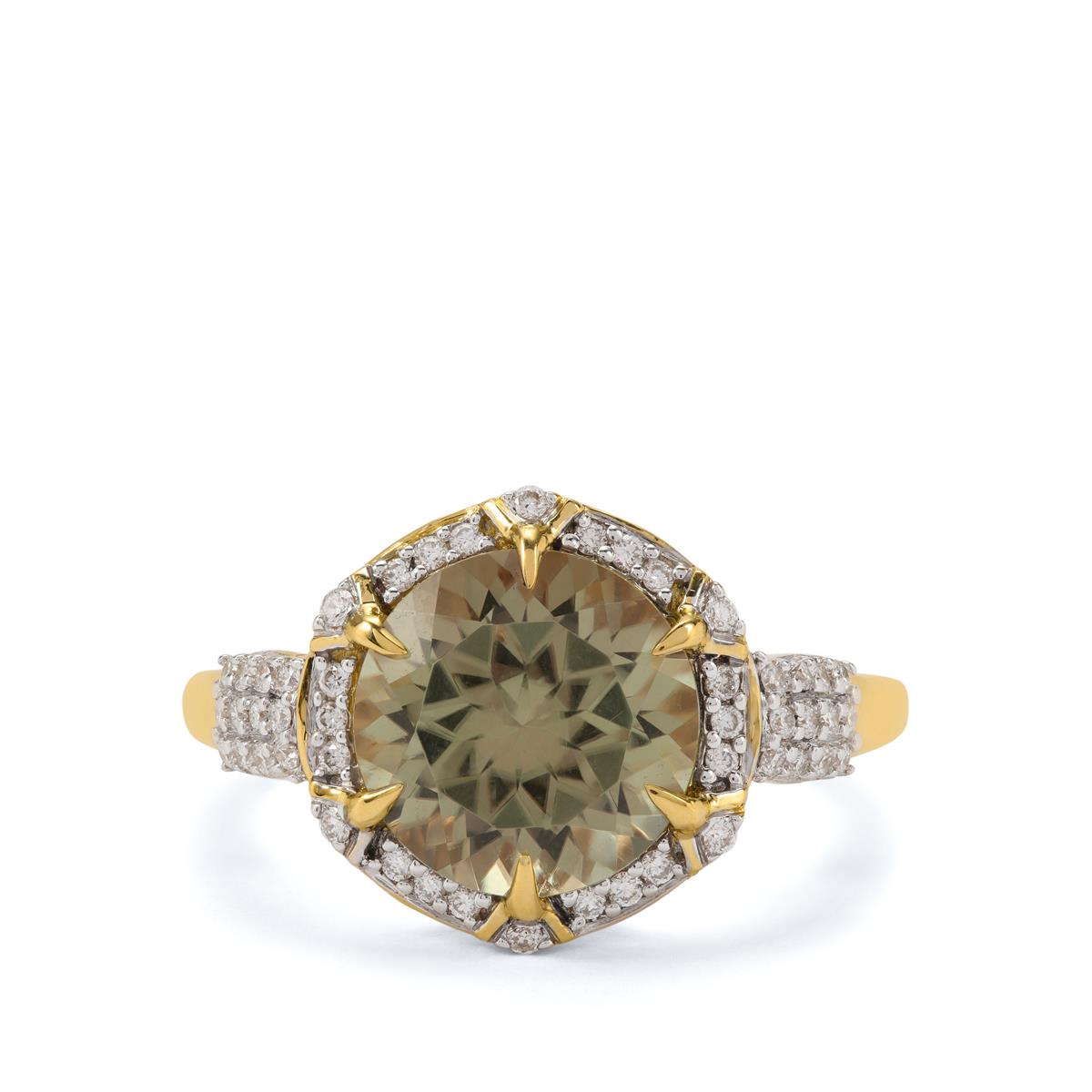 Csarite® Ring with Diamond in 18K Gold 4.28cts | Gemporia
