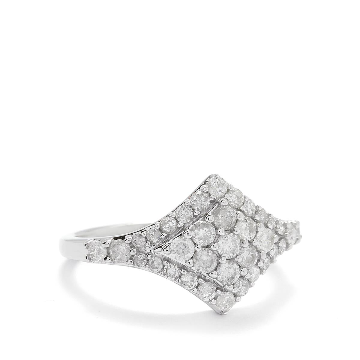 3/4ct Certified Diamond 9K White Gold Tomas Rae Ring | Gemporia