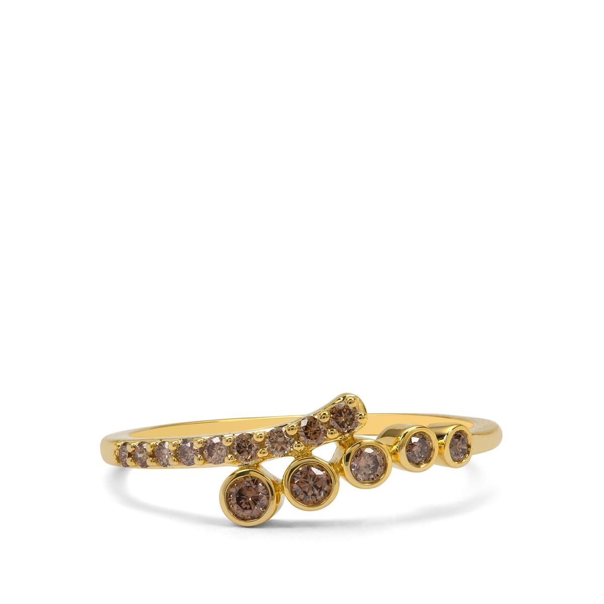 C7 Cocoa Diamond Ring in 9K Gold 0.29ct | Gemporia