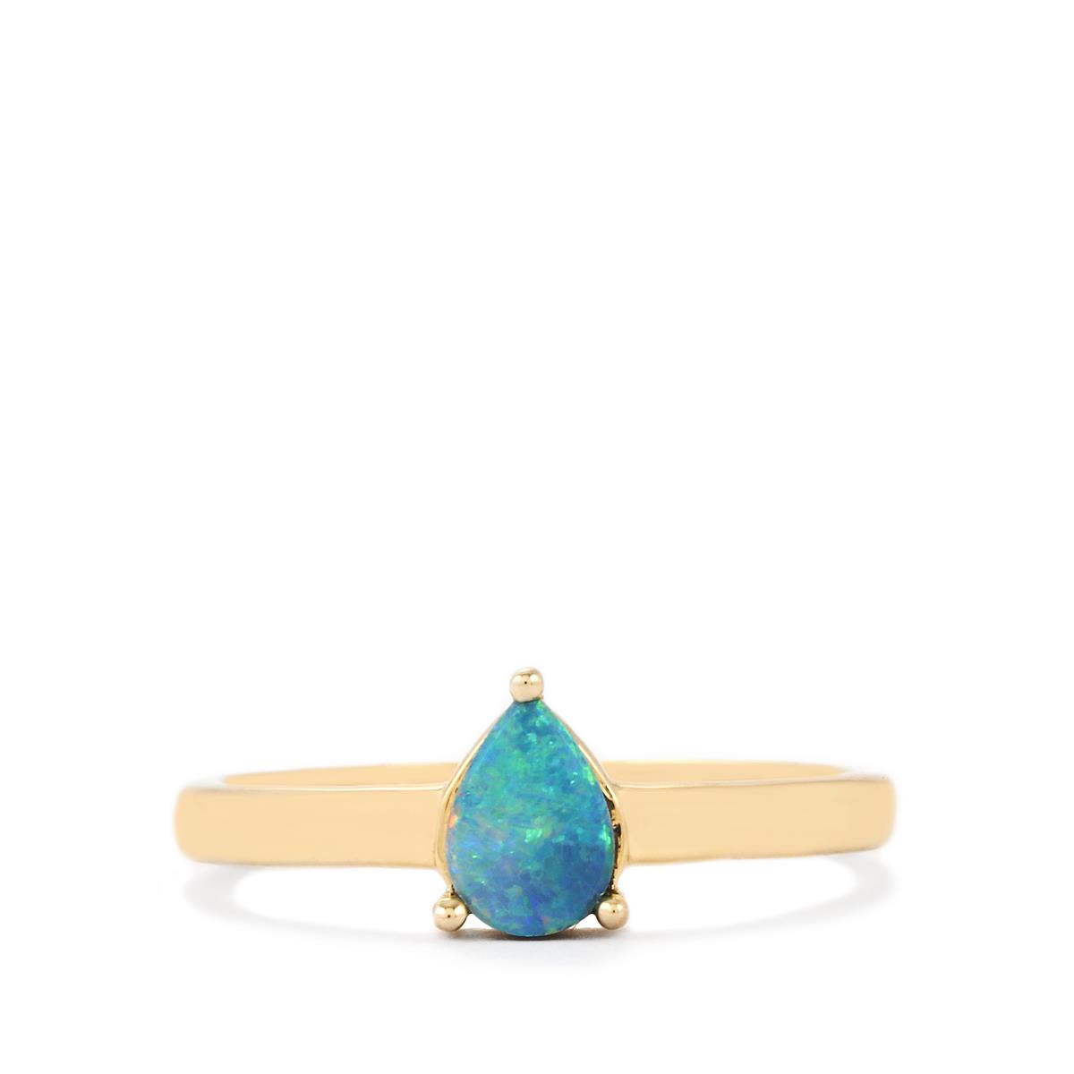 Crystal Opal on Ironstone Ring in 9K Gold | Gemporia