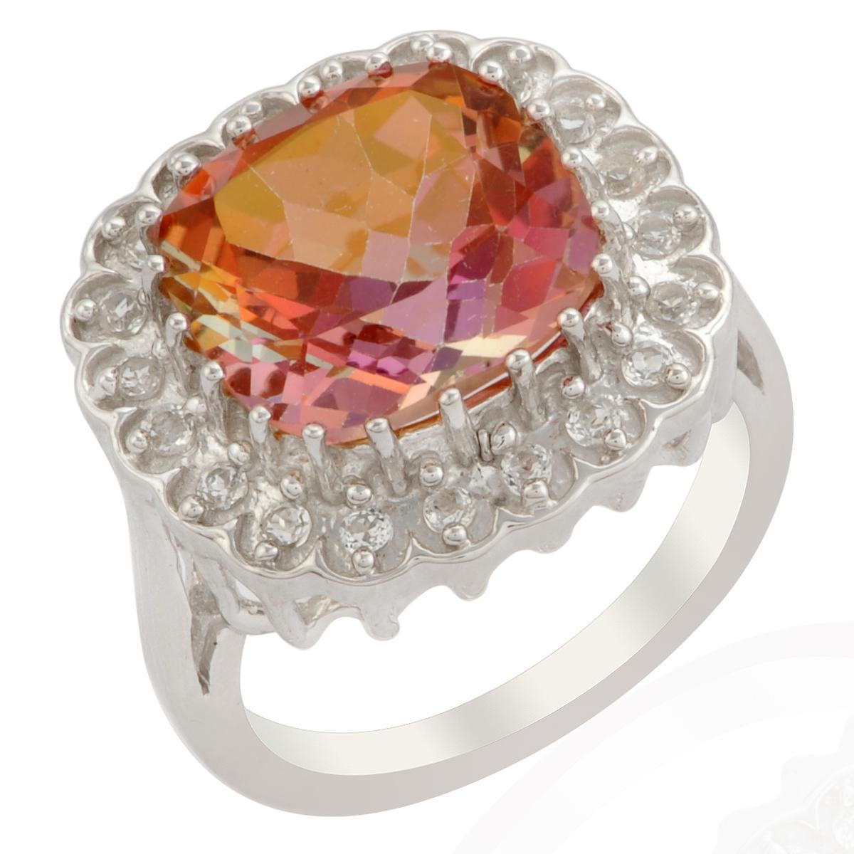 Mystic Twilight Topaz Ring with White Topaz in Sterling Silver 8.89cts ...