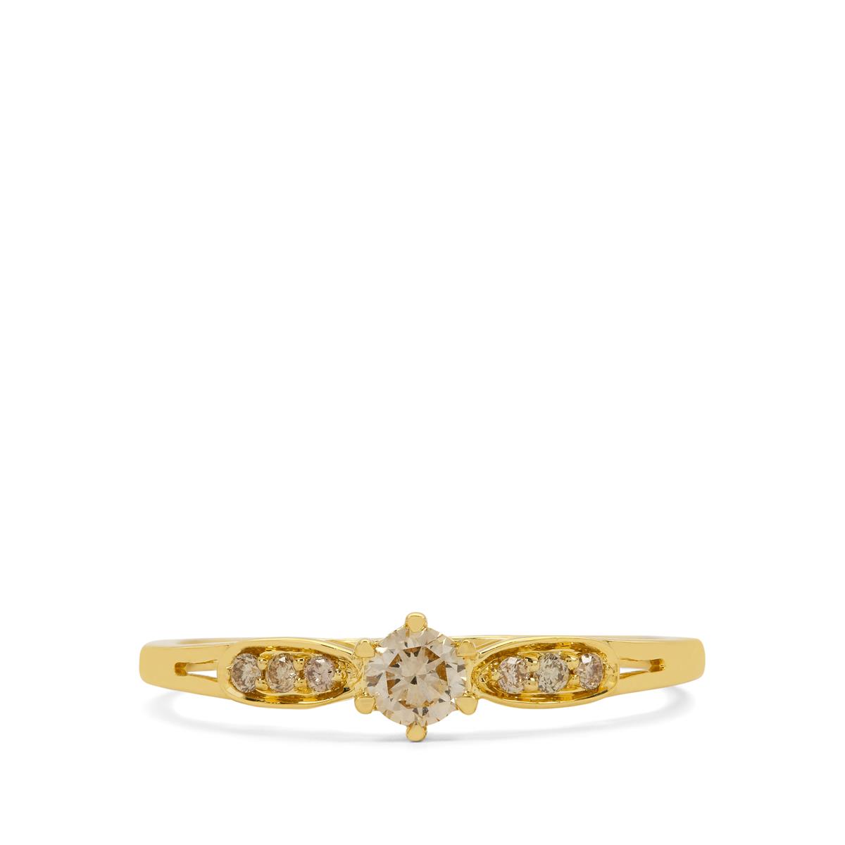 Golden Ivory Diamond Ring in 9K Gold 0.26ct | Gemporia