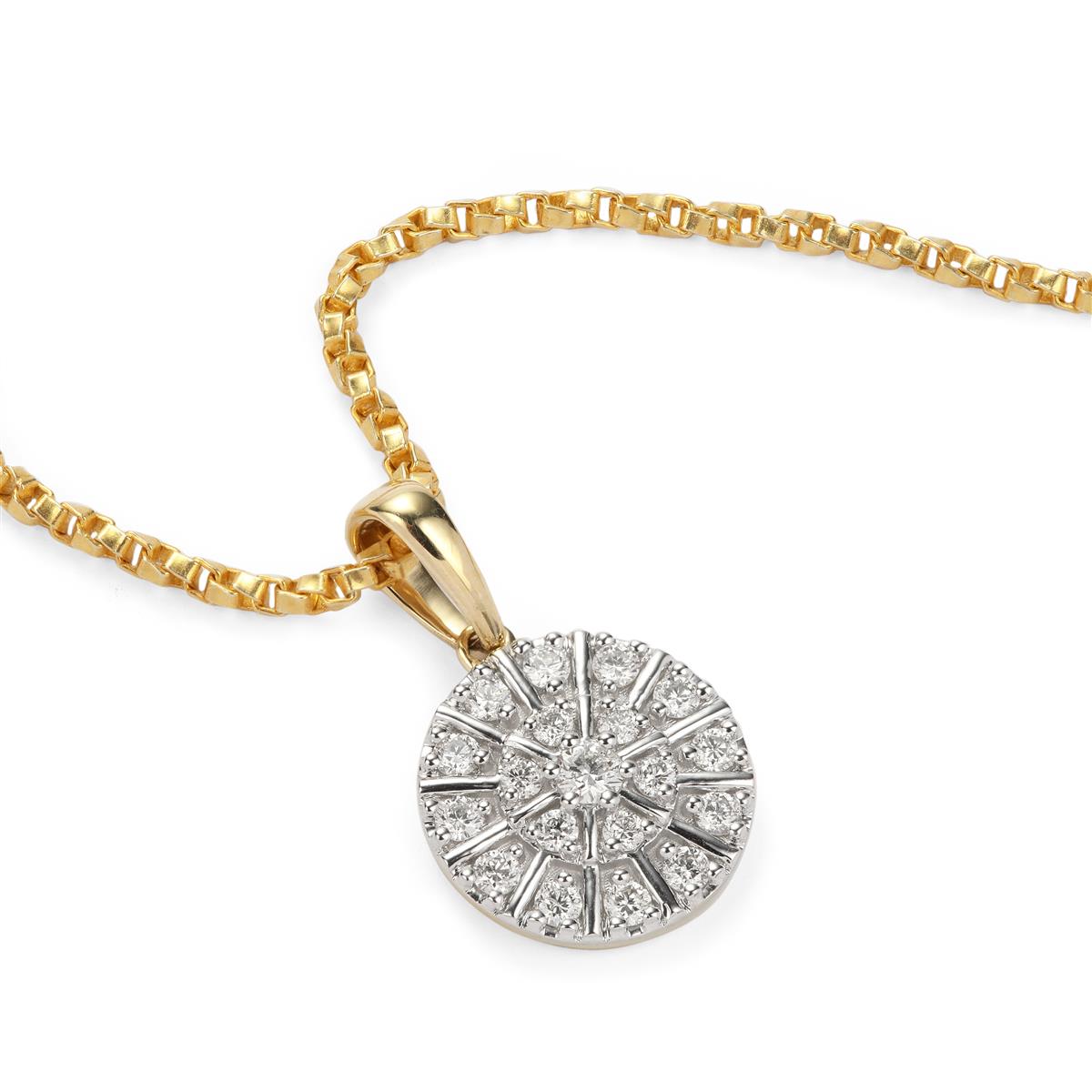 Canadian Diamond Pendant in 9K Gold 0.26ct | Gemporia