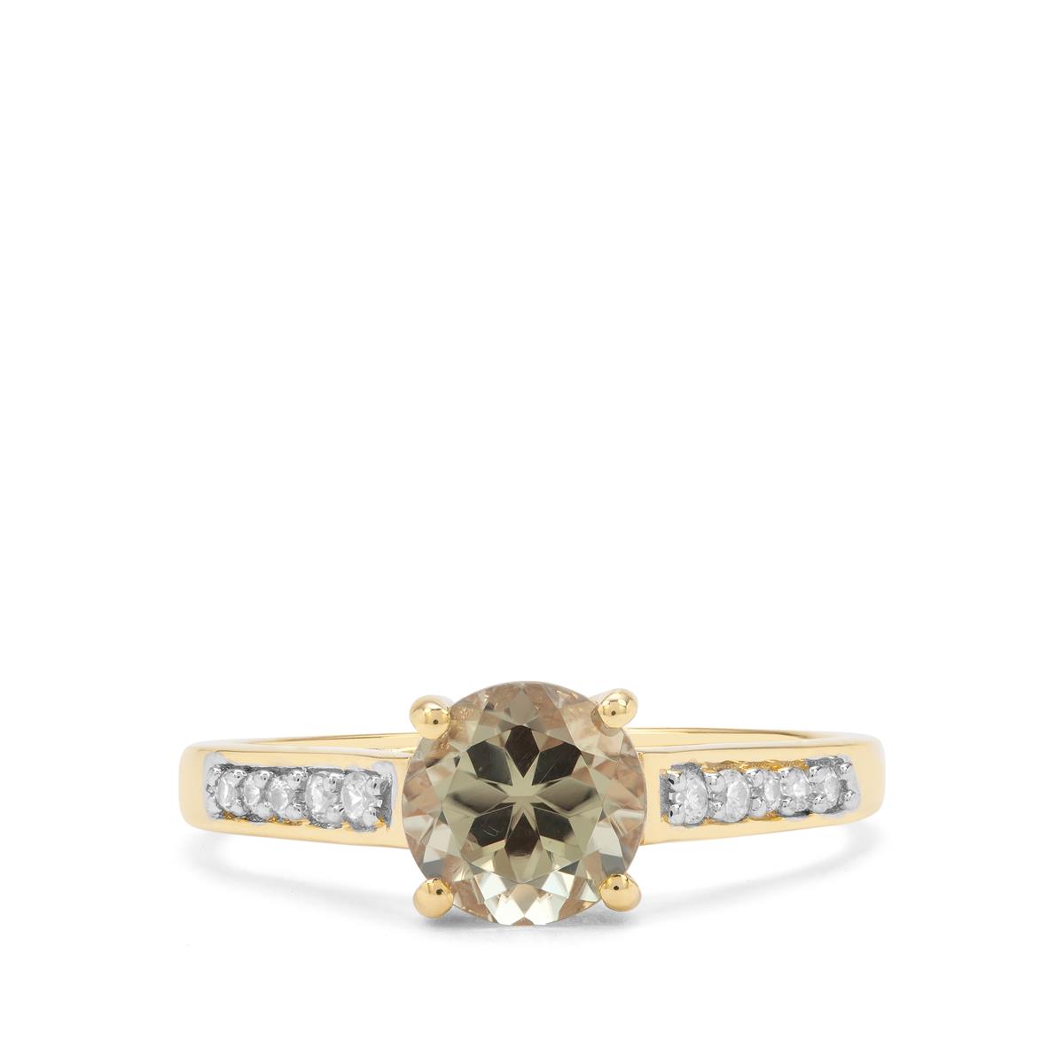 Csarite® Ring with White Zircon in 9K Gold 1.64cts | Gemporia
