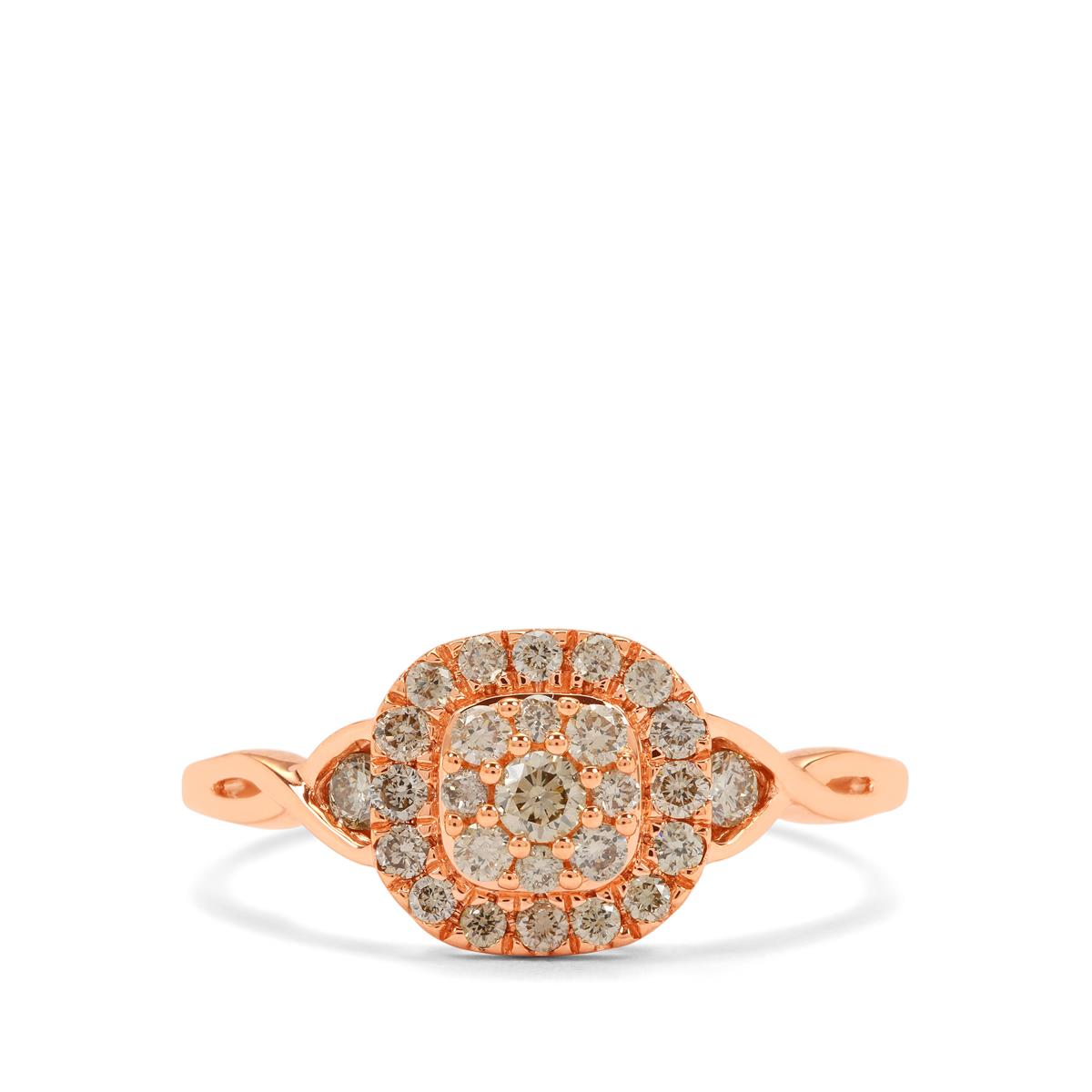 Golden Ivory Diamonds Ring in 9K Rose Gold 0.53ct | Gemporia