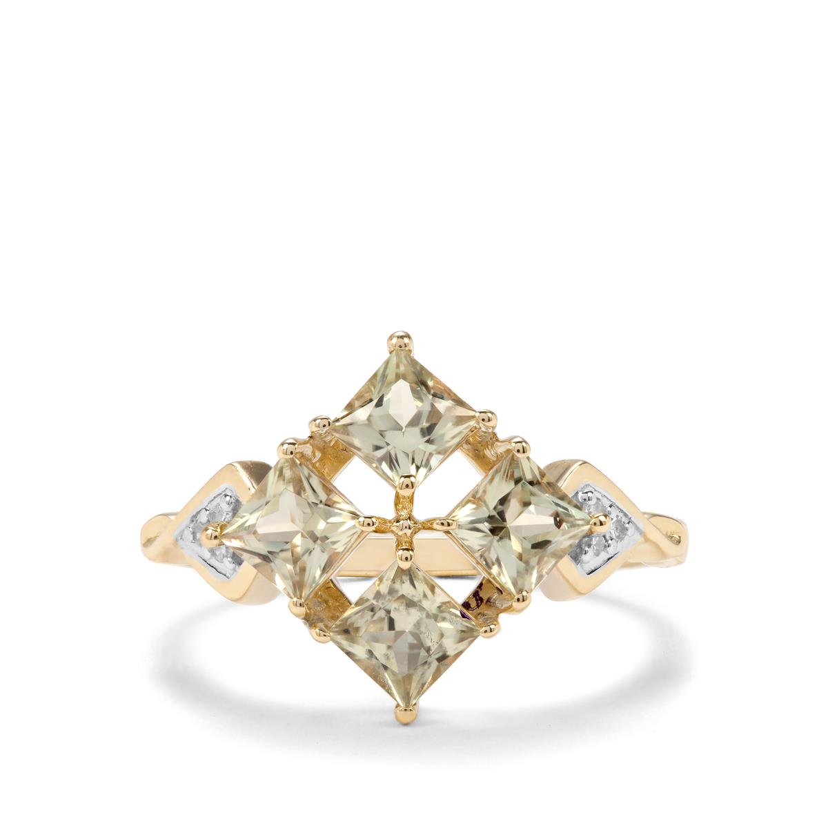 Csarite® Ring with Diamond in 9K Gold 1.55cts | Gemporia