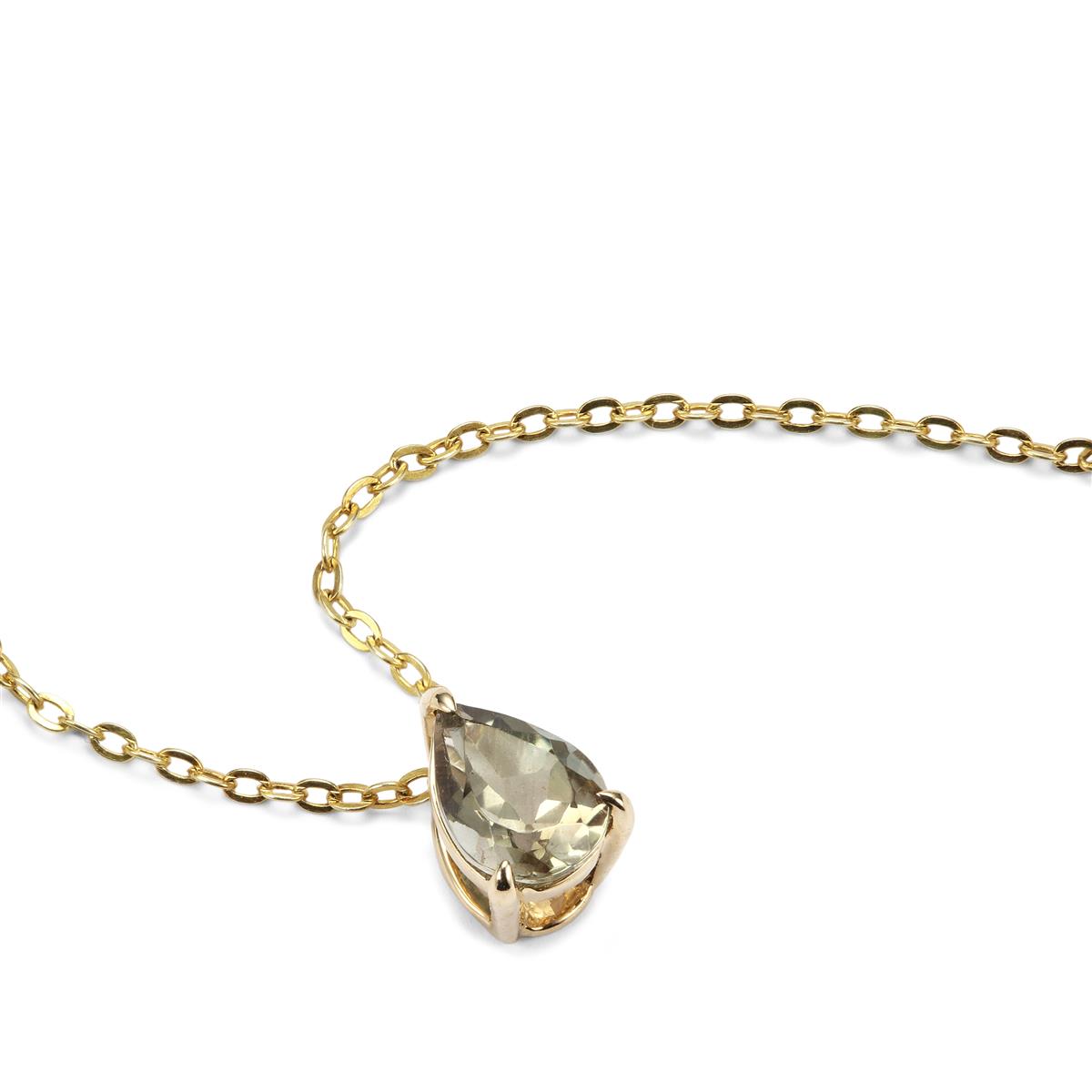 Oregon Green Sunstone Pendant in 9K Gold 0.60ct | Gemporia