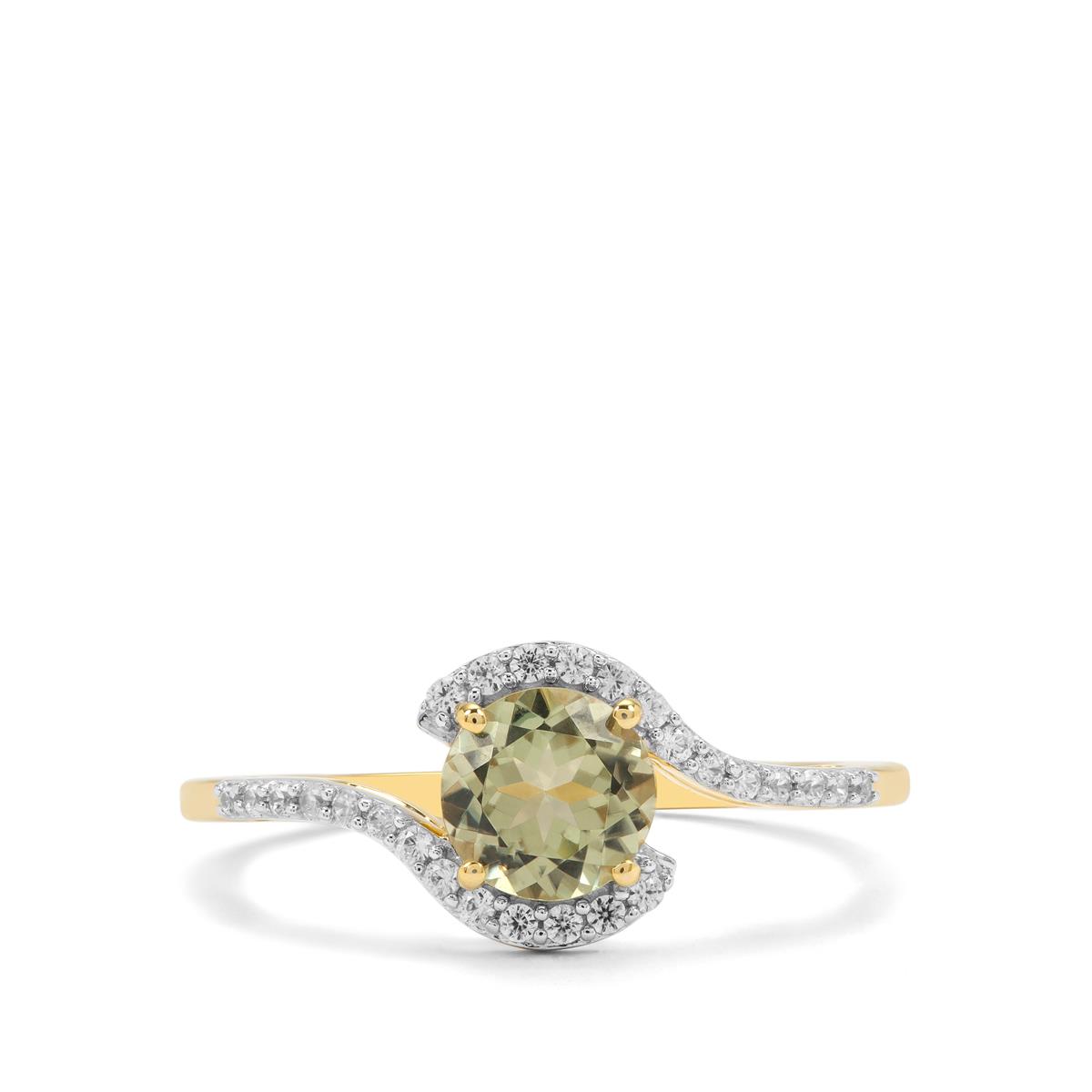 Csarite® Ring with White Zircon in 9K Gold 1.15cts | Gemporia