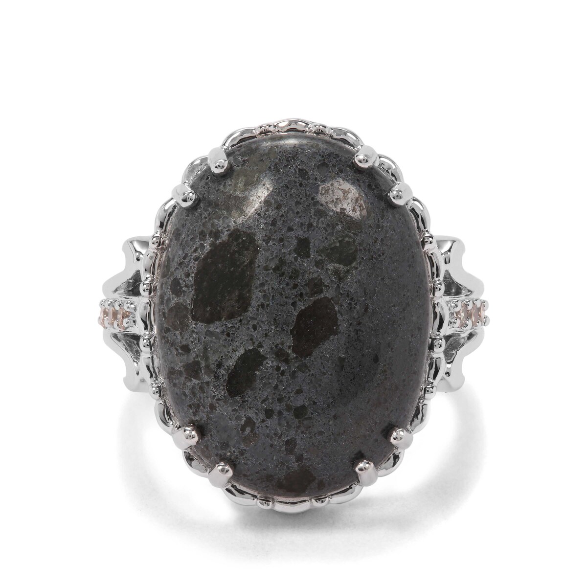 Lamproite Ring with Argyle Diamond in Sterling Silver 11.31cts | Gemporia