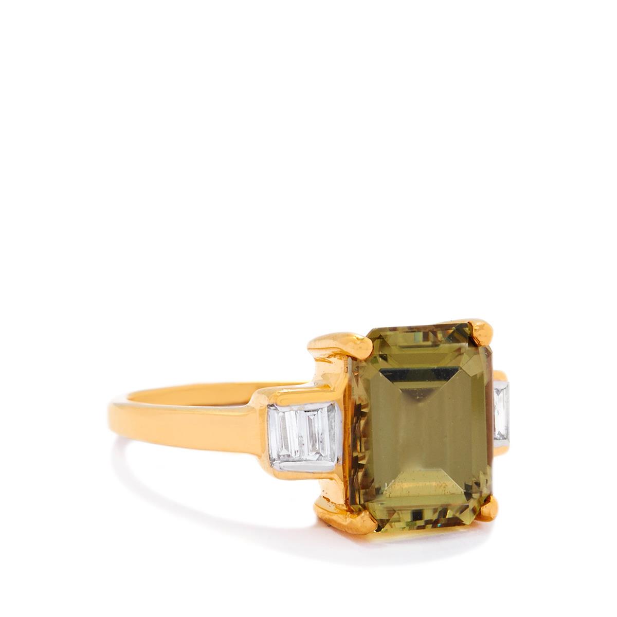 Csarite® Ring with Diamond in 18k Gold 4.14cts | Gemporia