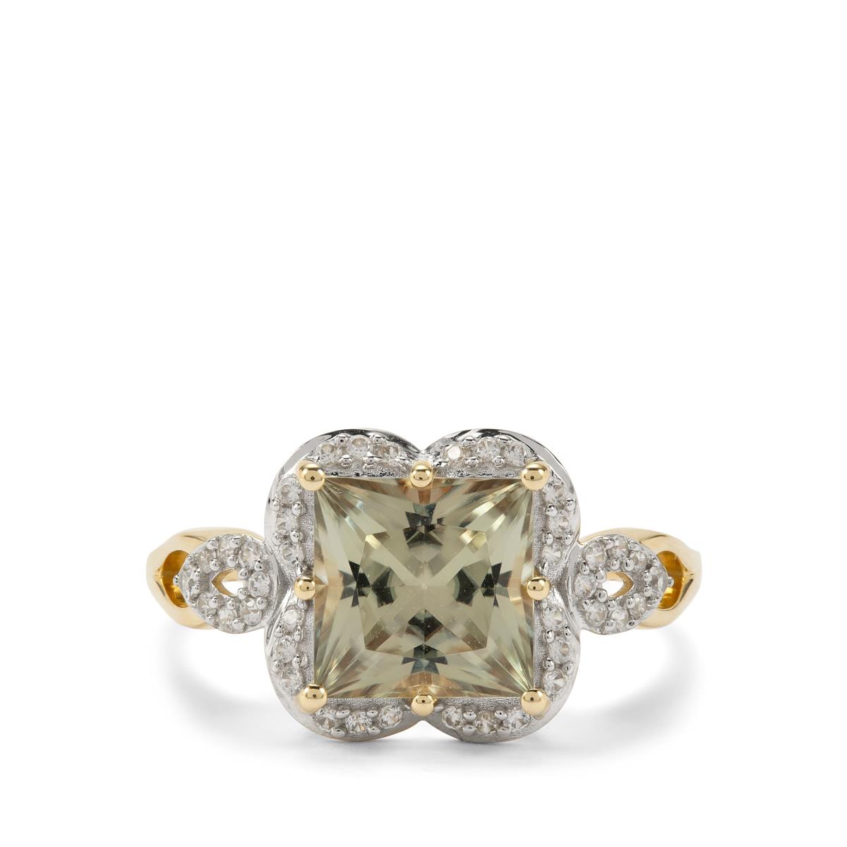 Csarite® Ring with White Zircon in 9K Gold 3.10cts | Gemporia