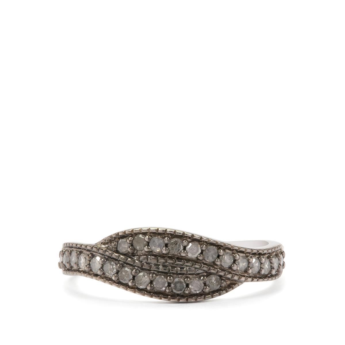 Silver Diamonds Ring in Sterling Silver 0.34cts | Gemporia