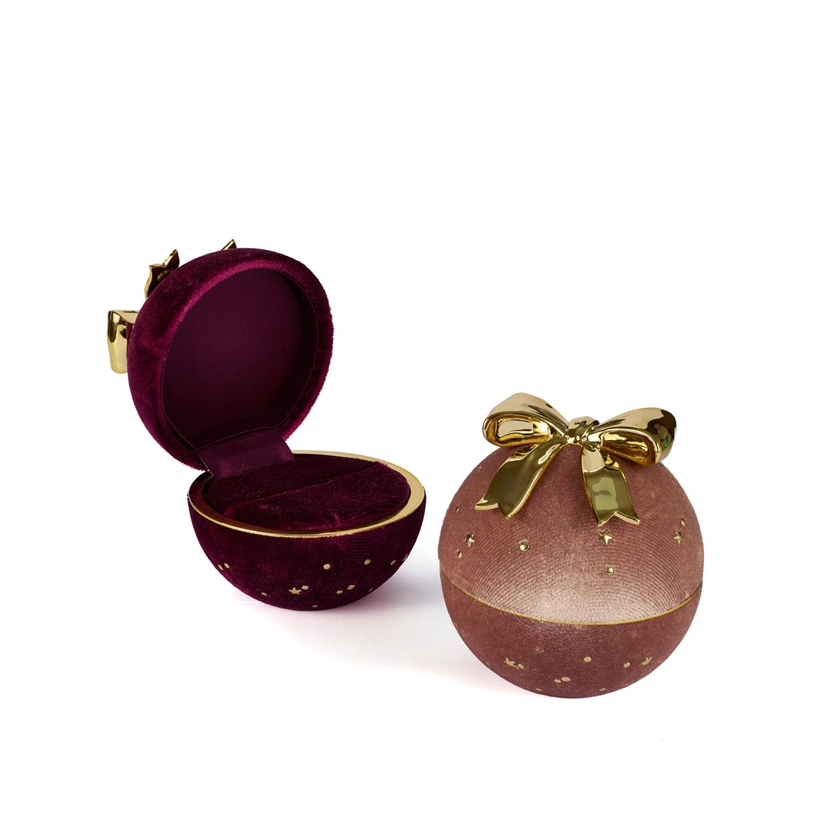 Kimbie Velvet Bauble Ring Gift Box - Available in Purple or Blush ...
