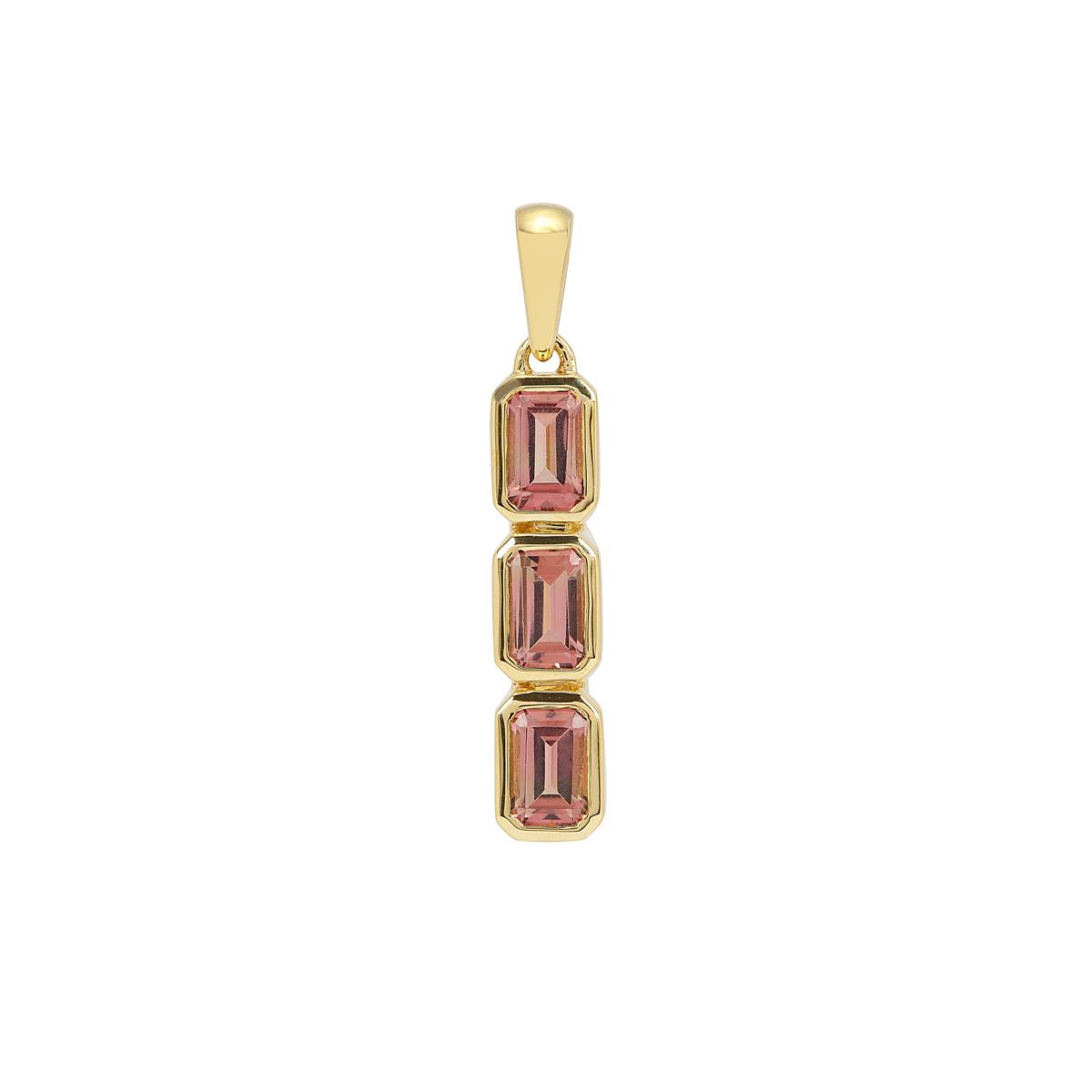 Lotus Tourmaline Pendant in 9K Gold 1.70cts | Gemporia