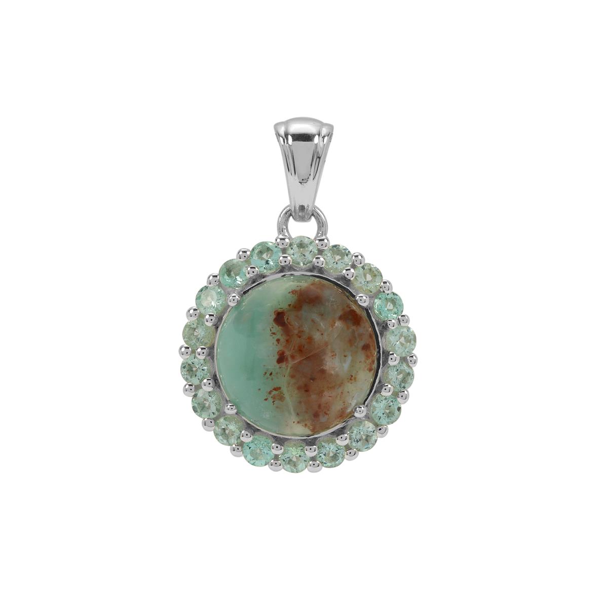 Aquaprase™ Pendant with Aquaiba™ Beryl in Sterling Silver 7.45cts ...