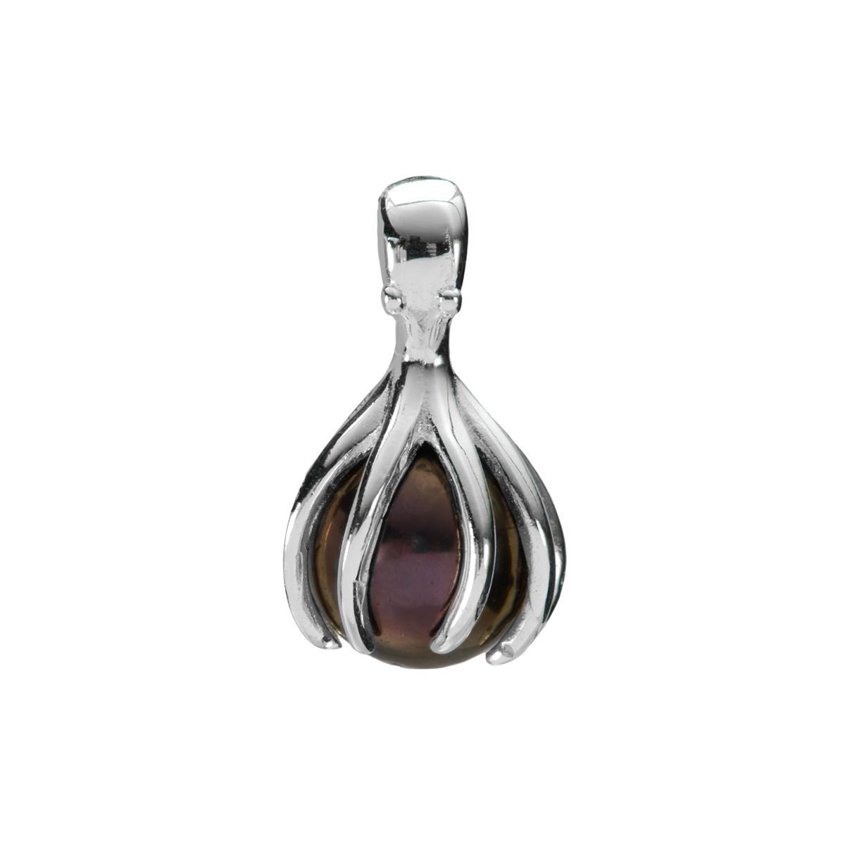 Octopus Peacock Freshwater Cultured Pearl Pendant in Sterling Silver (8 ...