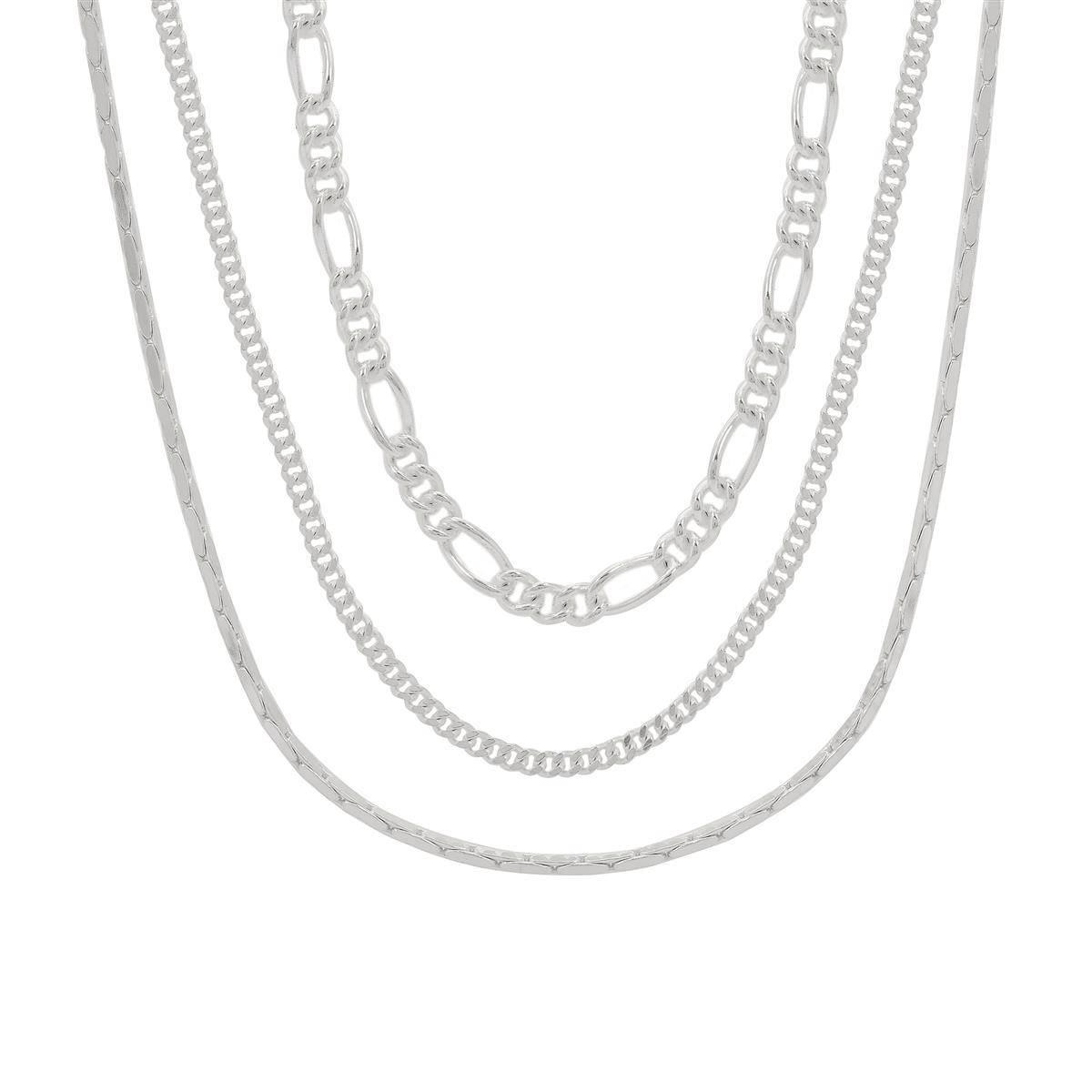 18 Classico Diamond Cut Curb, Couture Forzentina & Figaro Sterling ...