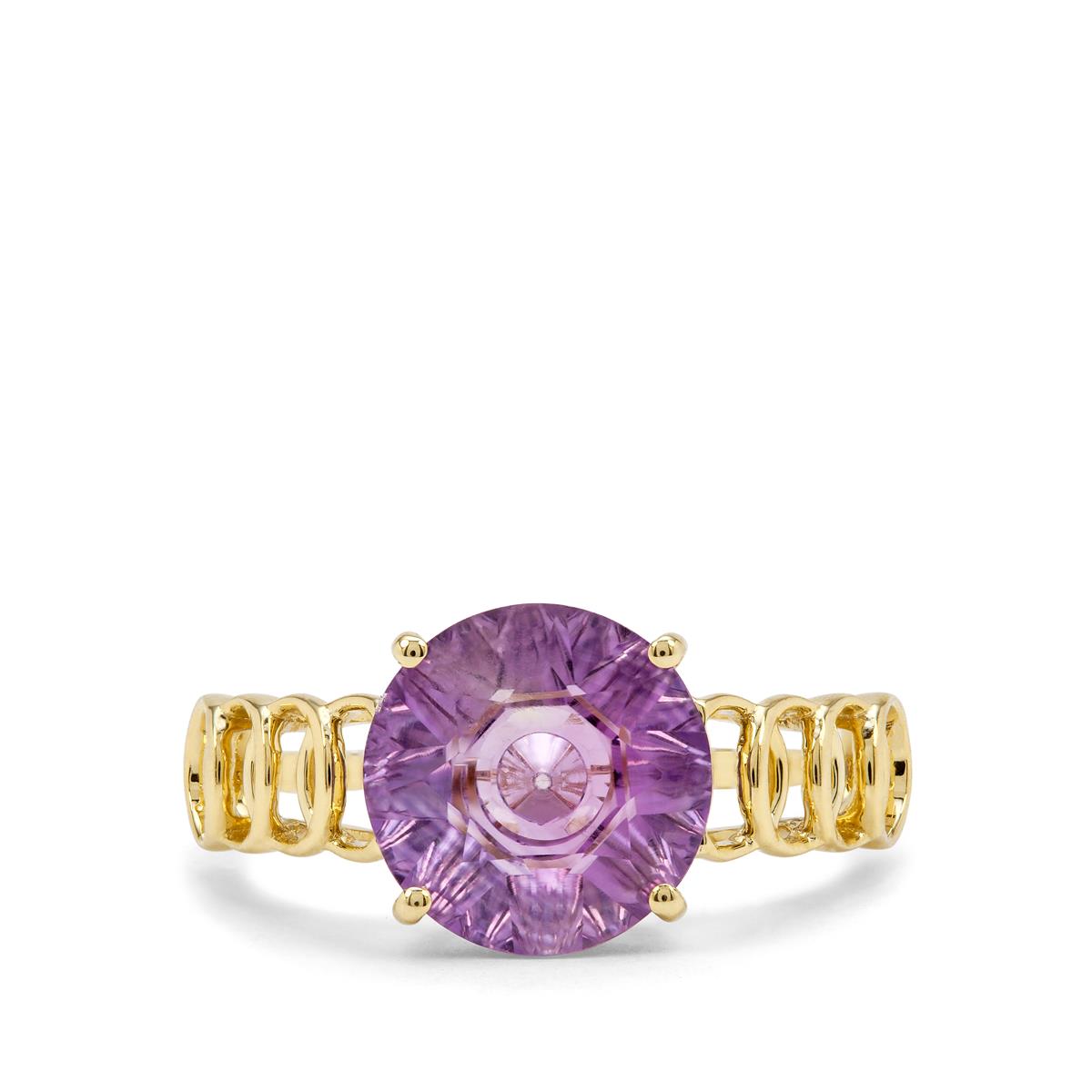Lehrer Quasar Cut Ametista Amethyst Ring in 9K Gold 2.80cts | Gemporia
