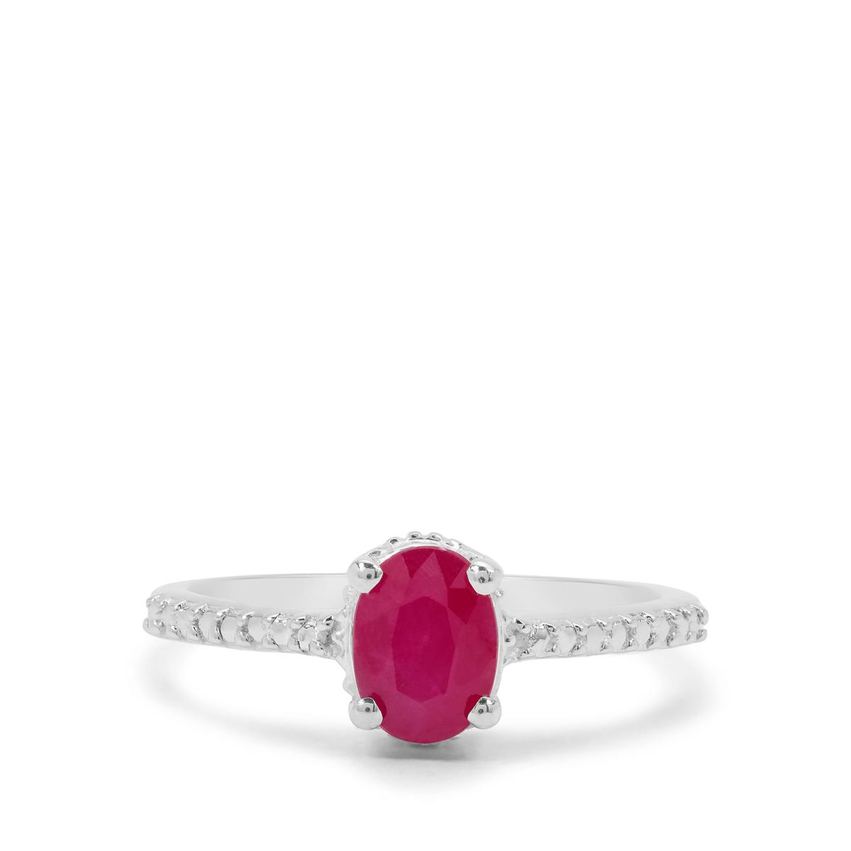 Kenyan Ruby Ring in Sterling Silver 1.04cts | Gemporia