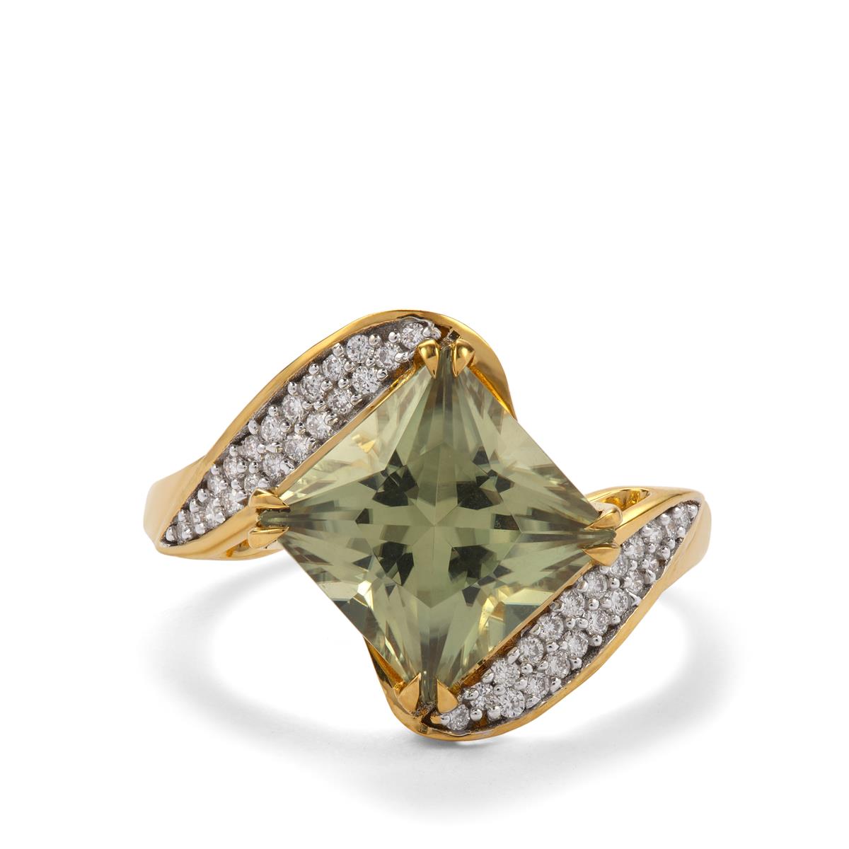 Csarite® Ring with Diamond in 18K Gold 4.46cts | Gemporia