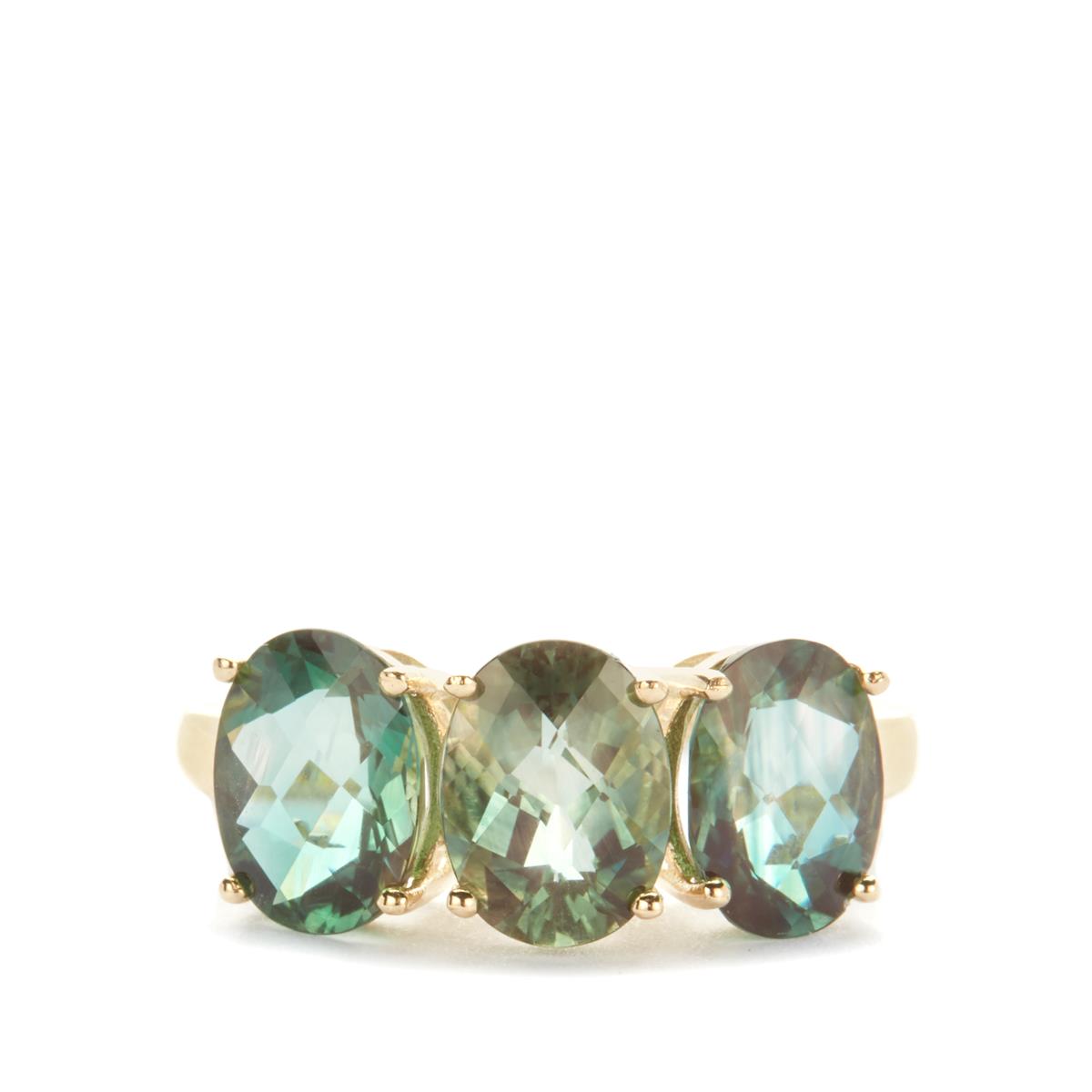 Colour Change Andesine Ring in 9K Gold 3.44cts | Gemporia