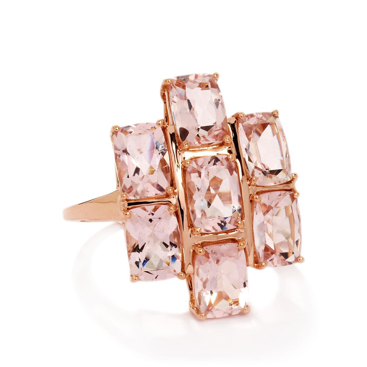 6.86ct Morganite 9K Rose Gold Ring | Gemporia