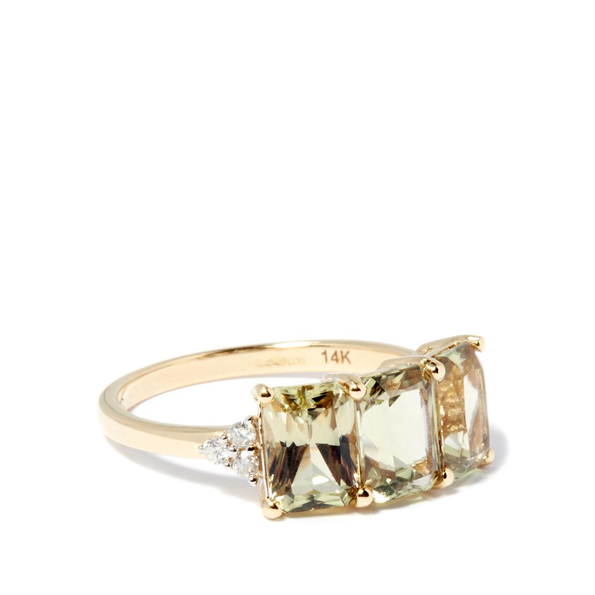 Csarite® Ring with Diamond in 14k Gold 3.58cts | Gemporia