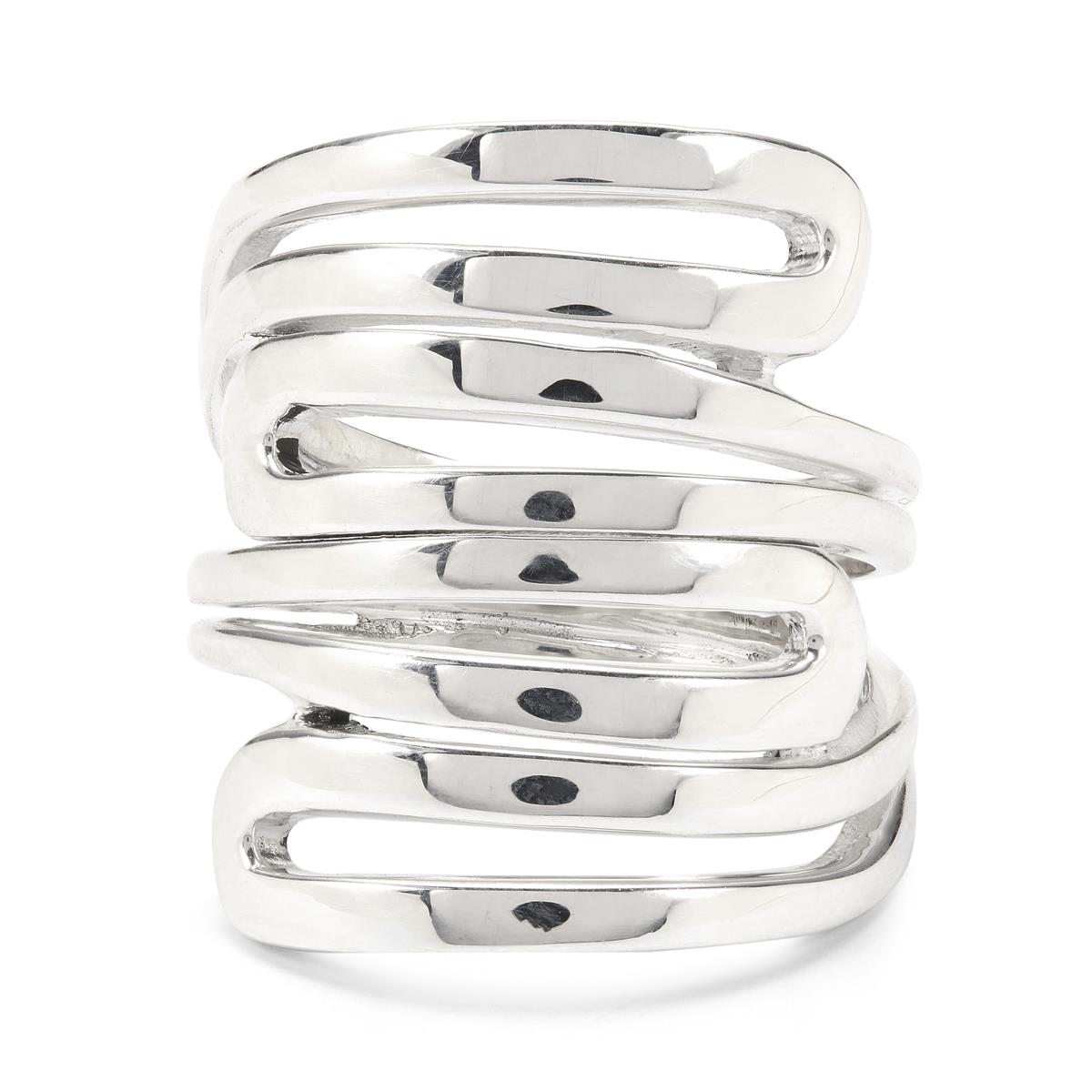 Elegance Sterling Silver Spring Ring | Gemporia