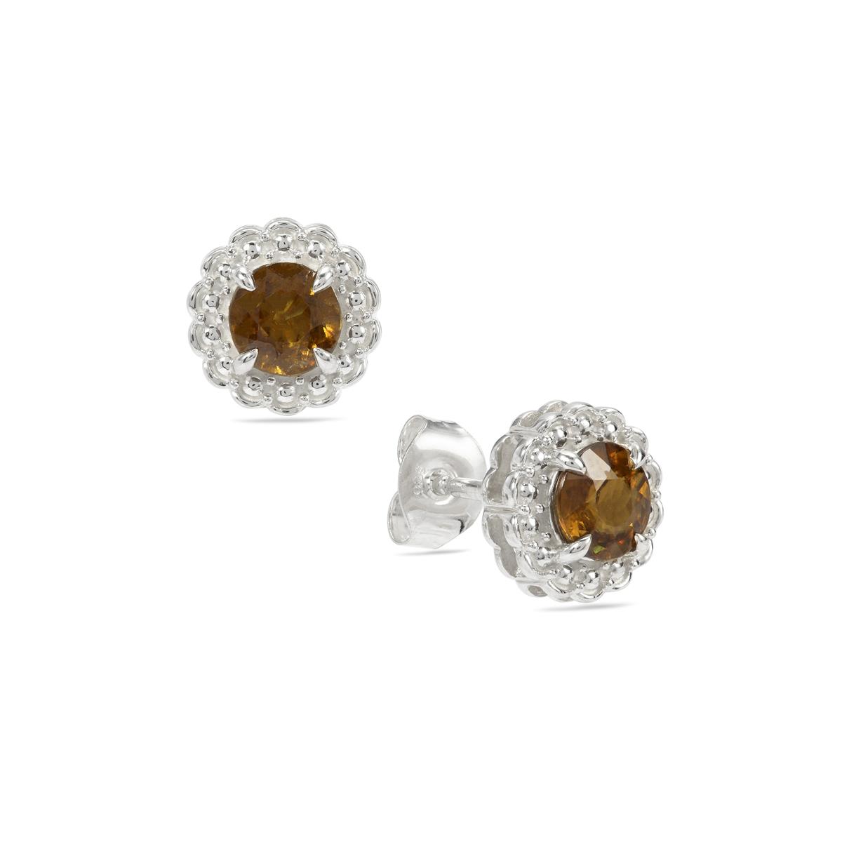 Morafeno Sphene Earrings in Sterling Silver 1.21cts | Gemporia