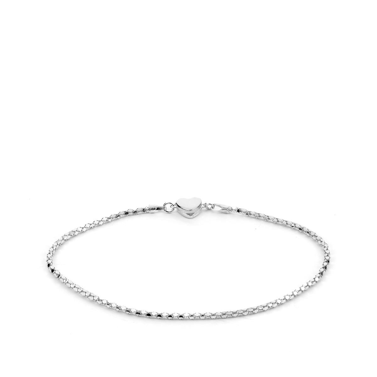 7.5 Rhodium Plated Sterling Silver Altro Magnetic Heart Popcorn ...