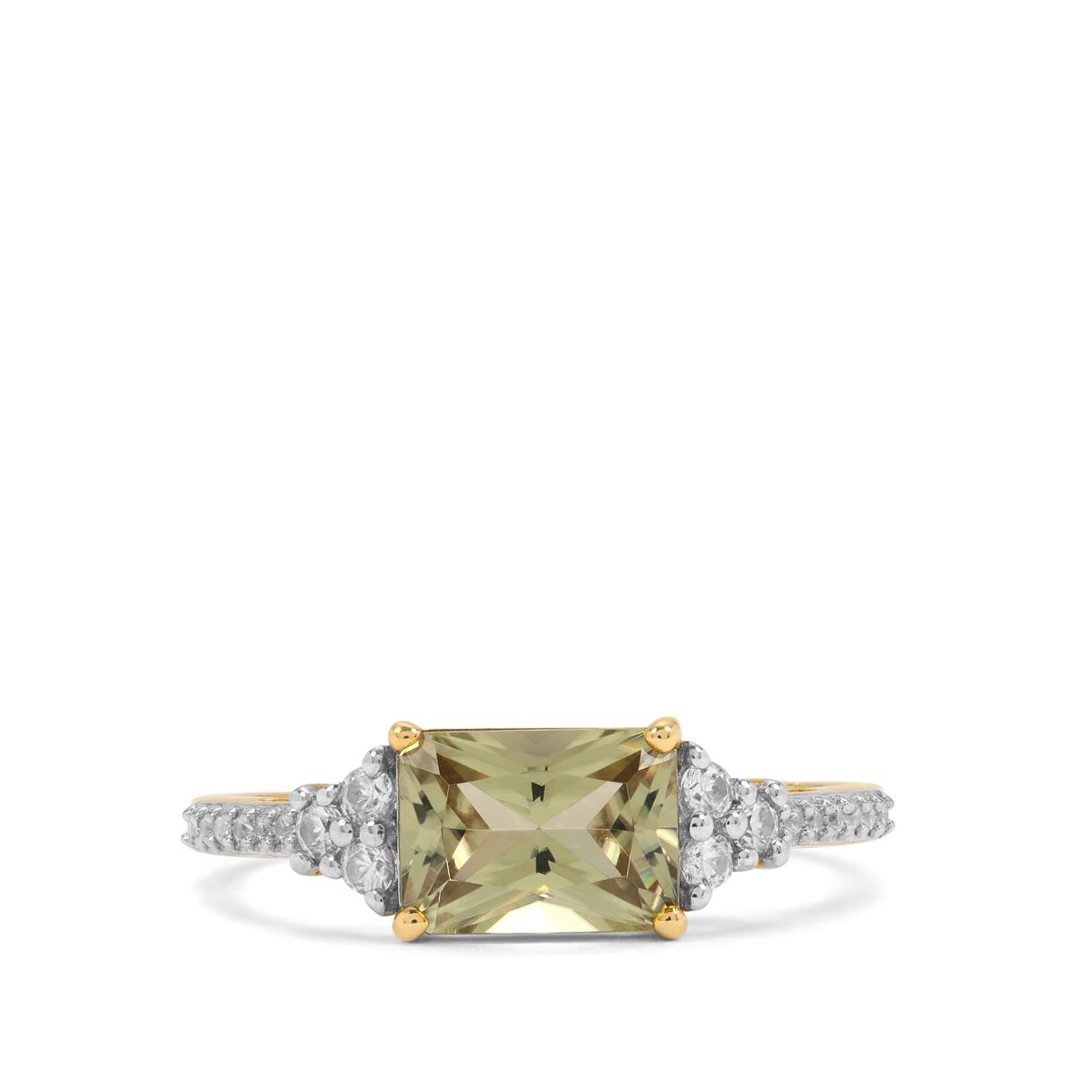 Csarite® Ring with White Zircon in 9K Gold 2cts | Gemporia