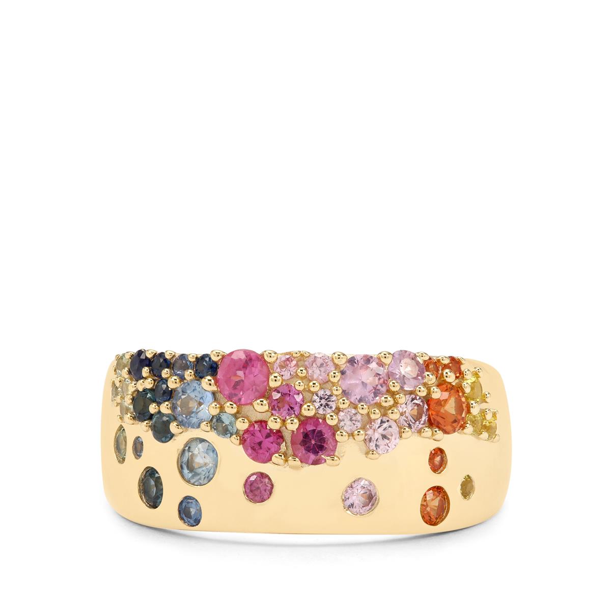 'Confetti' Multi Colour Gemstones Ring in 9K Gold 1.05cts | Gemporia