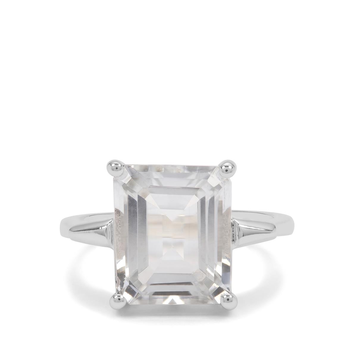 White Topaz Ring in Sterling Silver 6cts | Gemporia