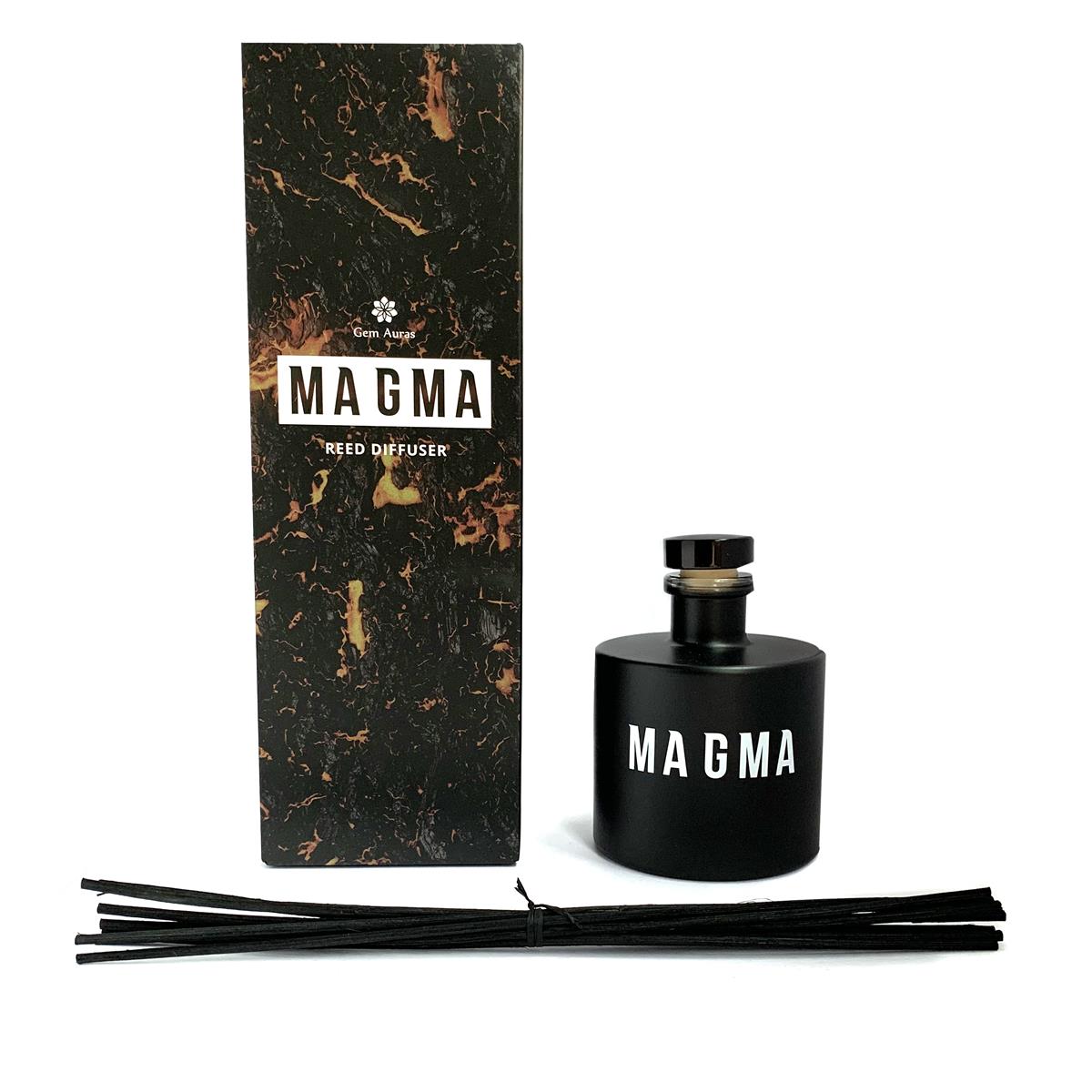 Gem Auras 'Magma' Reed Diffuser with Black Agate ATGW 30cts | Gemporia