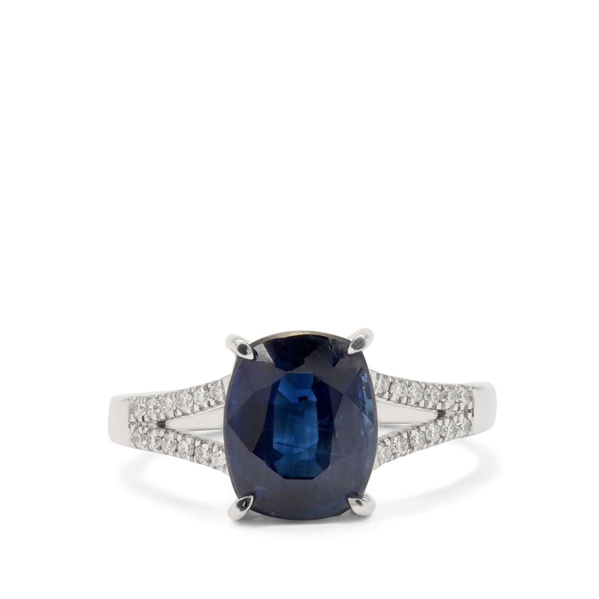 Nilamani Ring with Diamond in Platinum 950 4.37cts | Gemporia