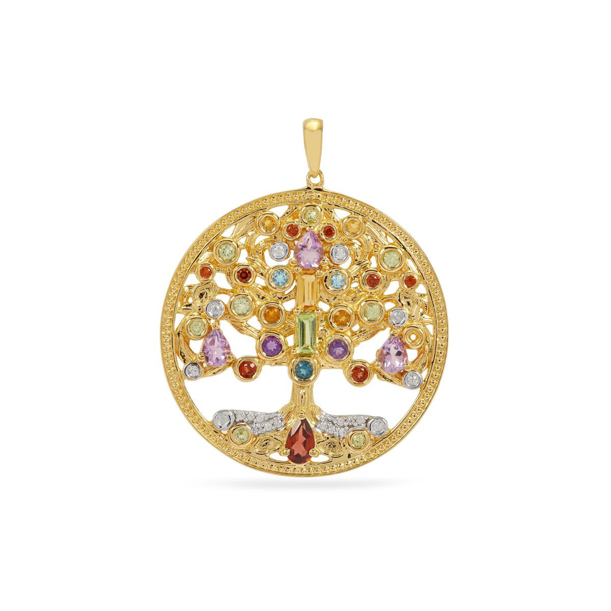 Multi-Gemstone Midas Tree of Life Pendant ATGW 1.80cts | Gemporia