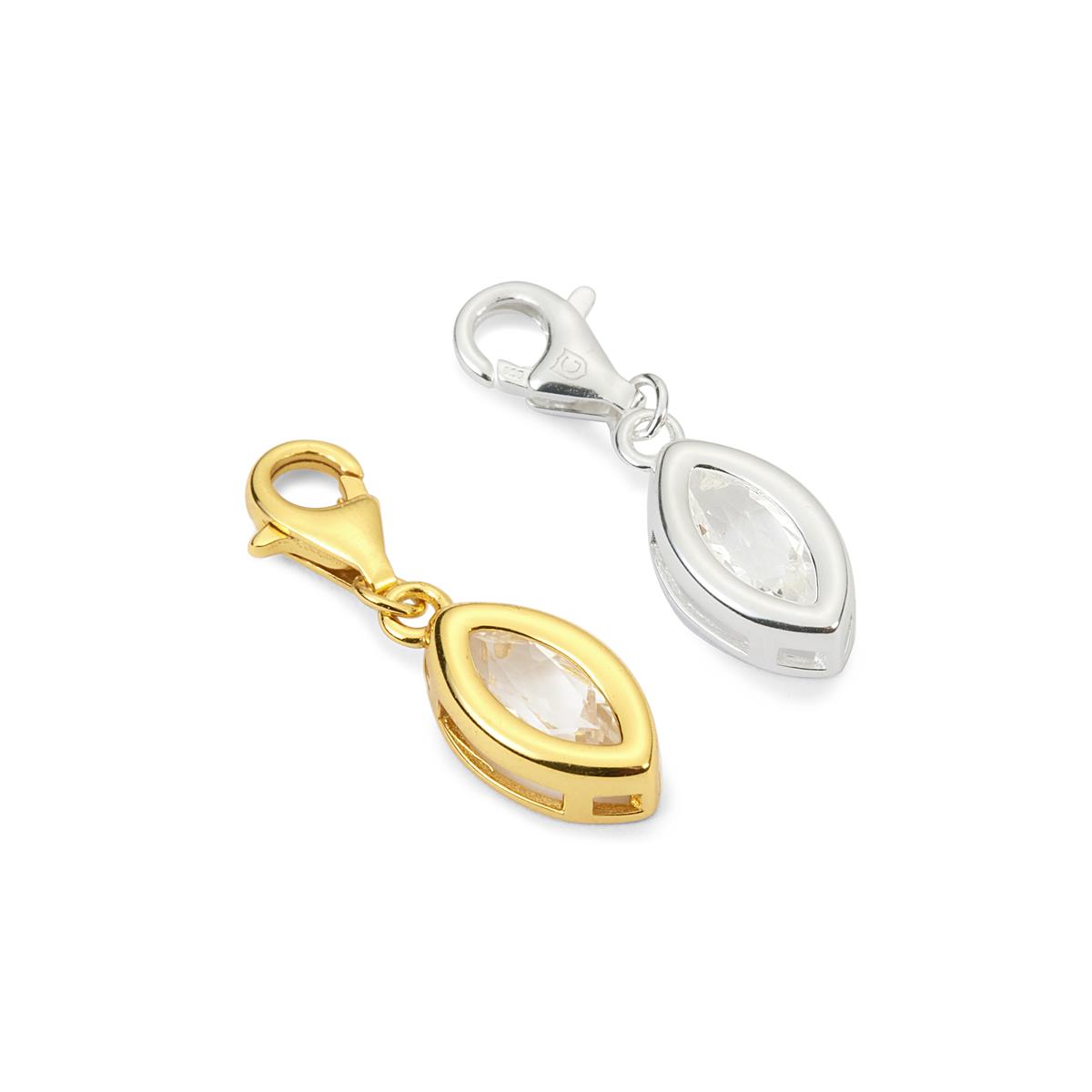 0.65cts White Topaz Milano Charm | Gemporia