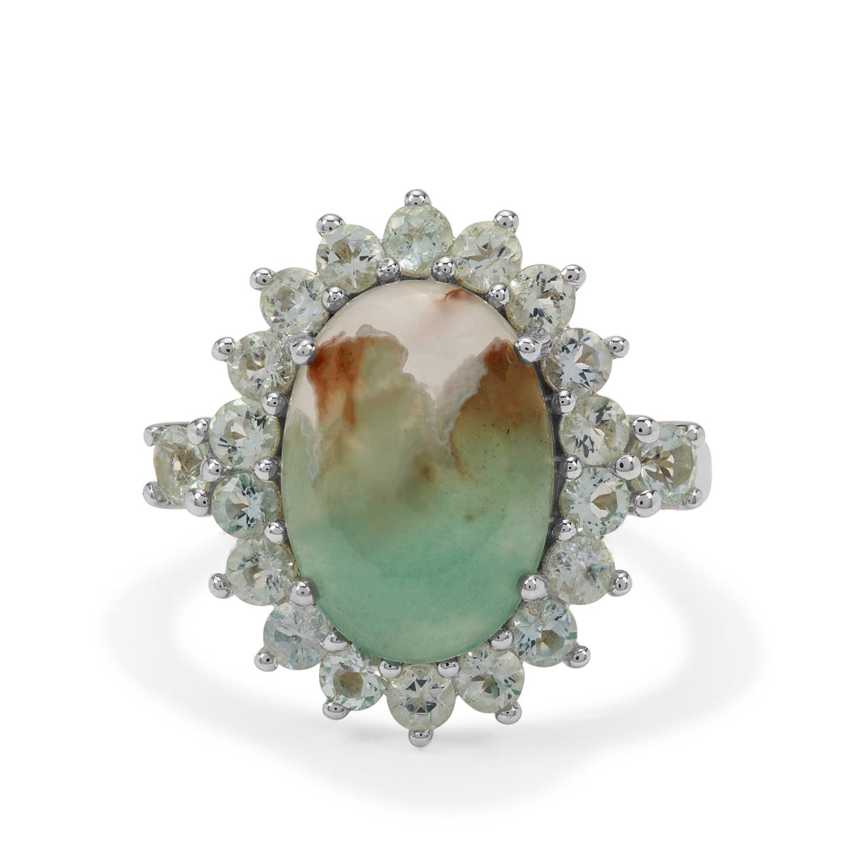 Aquaprase™ Ring with Aquaiba™ Beryl in Sterling Silver 6.50cts | Gemporia