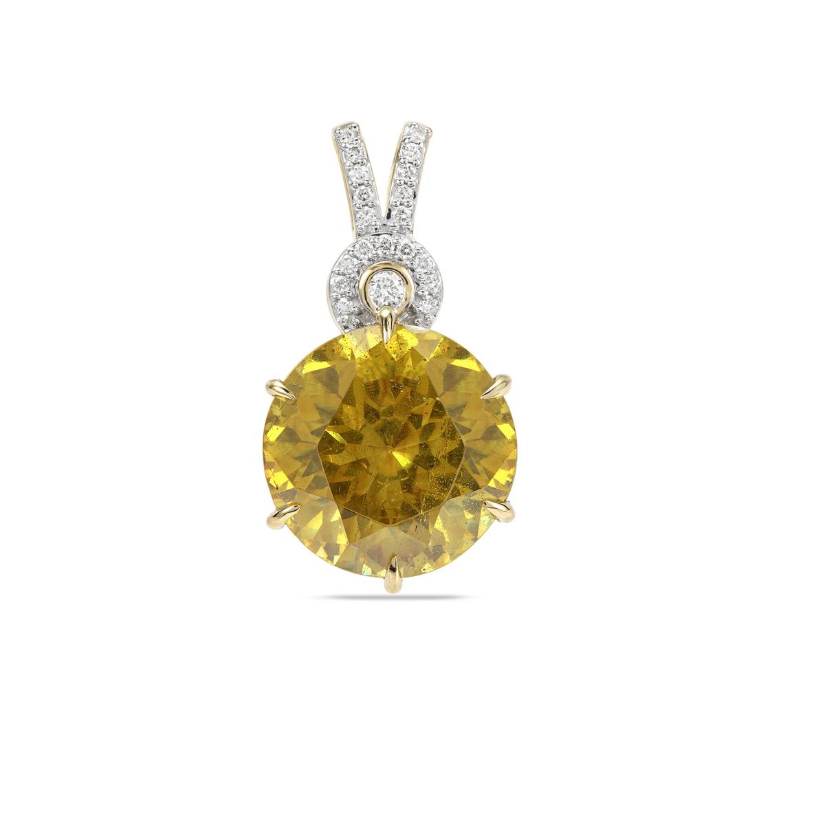 Sphalerite Pendant with Diamond in 18K Gold 14.38cts | Gemporia