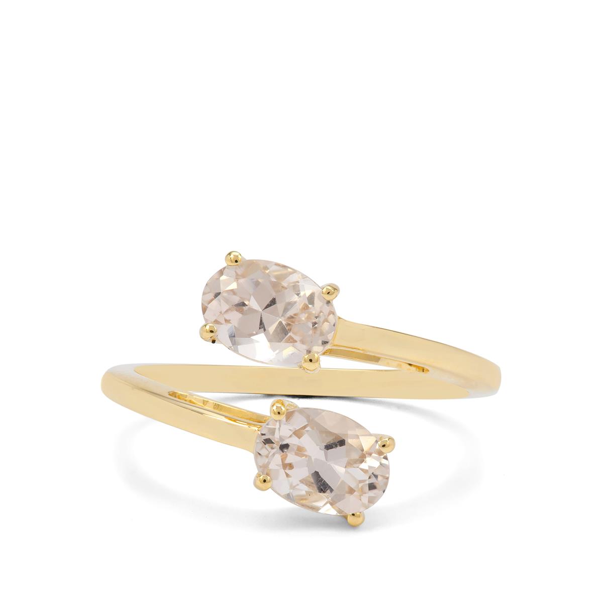 Champagne Danburite Ring in 9K Gold 1.55cts | Gemporia