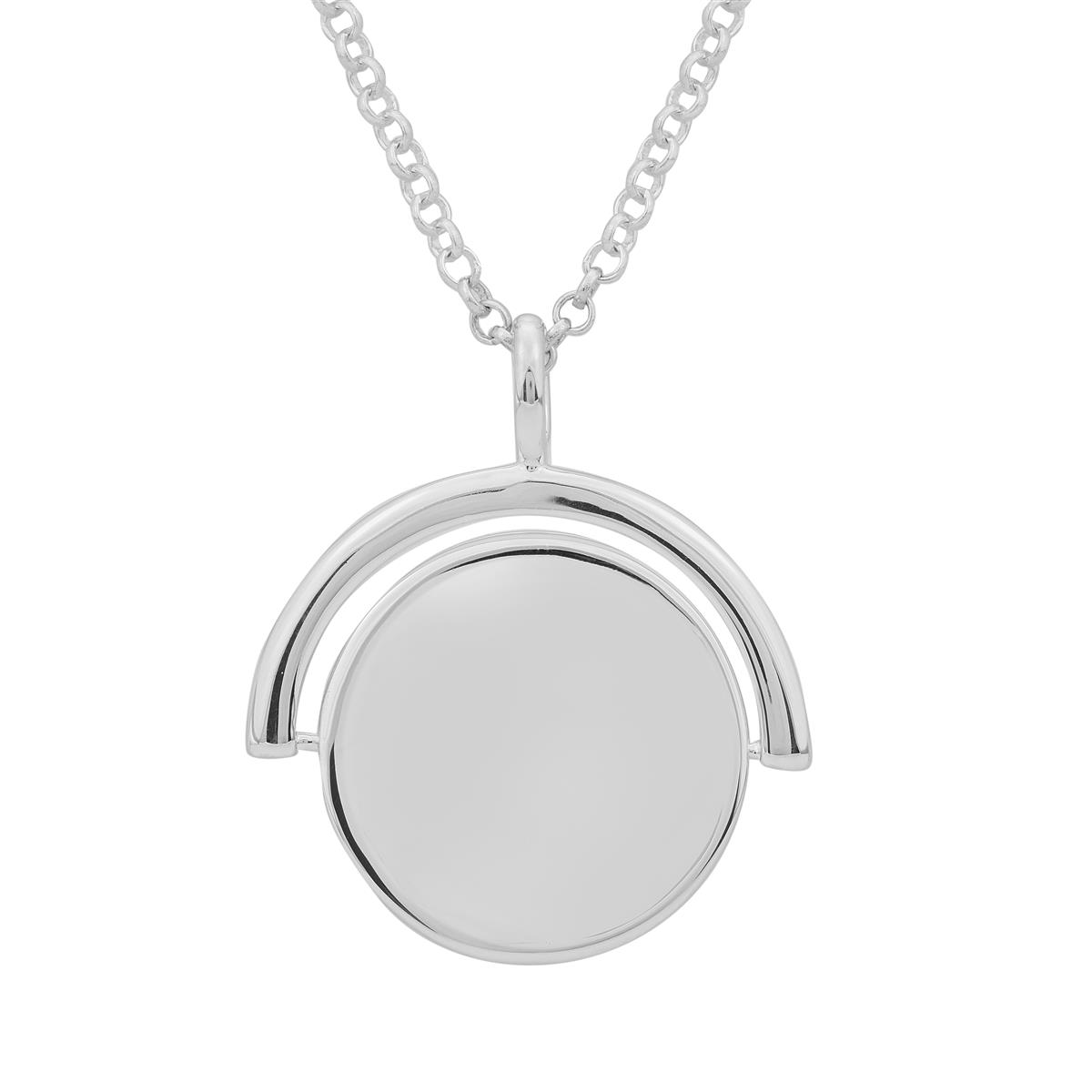 Spinning Pendant Necklace in Sterling Silver | Gemporia