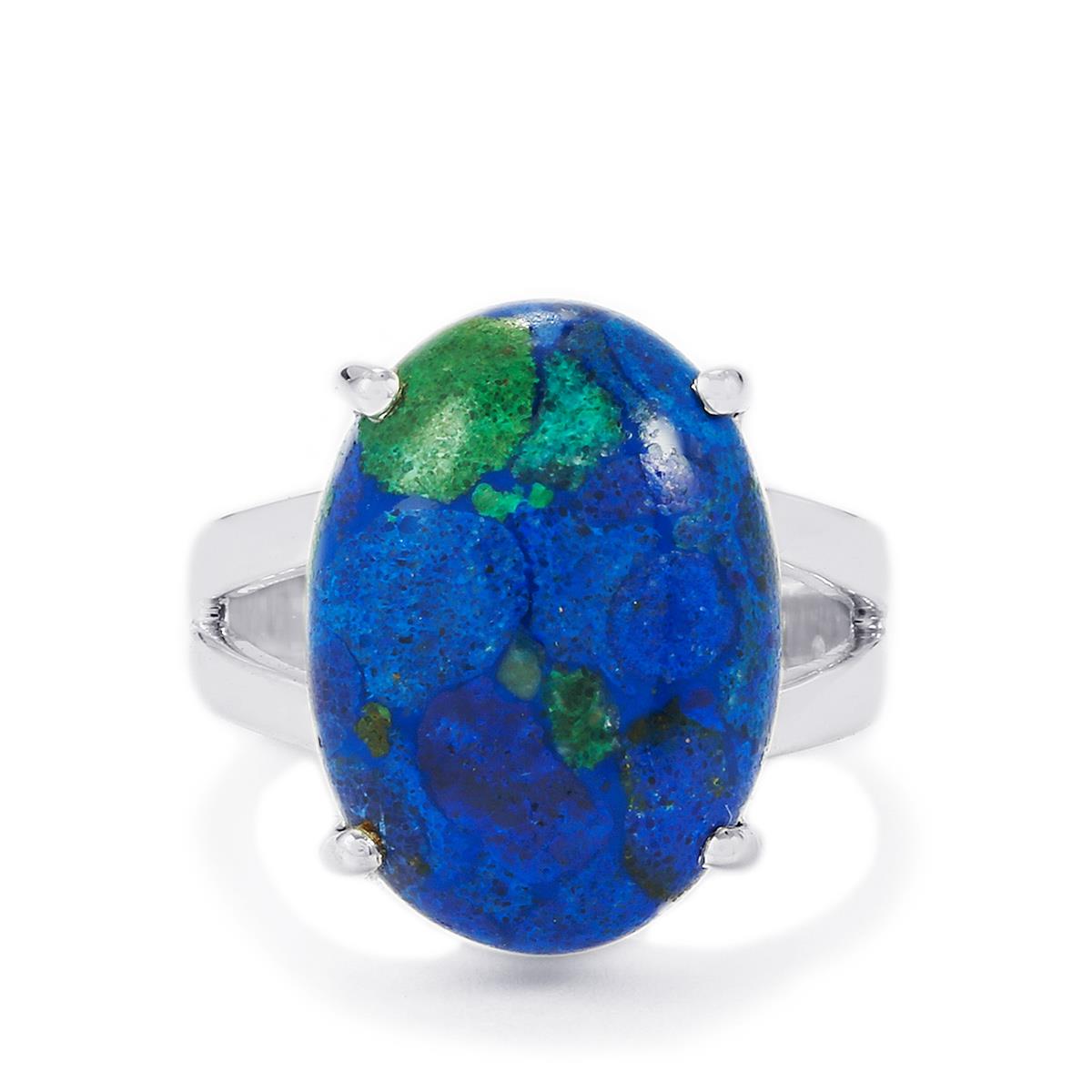 Azure Malachite Ring in Sterling Silver 9.85cts | Gemporia